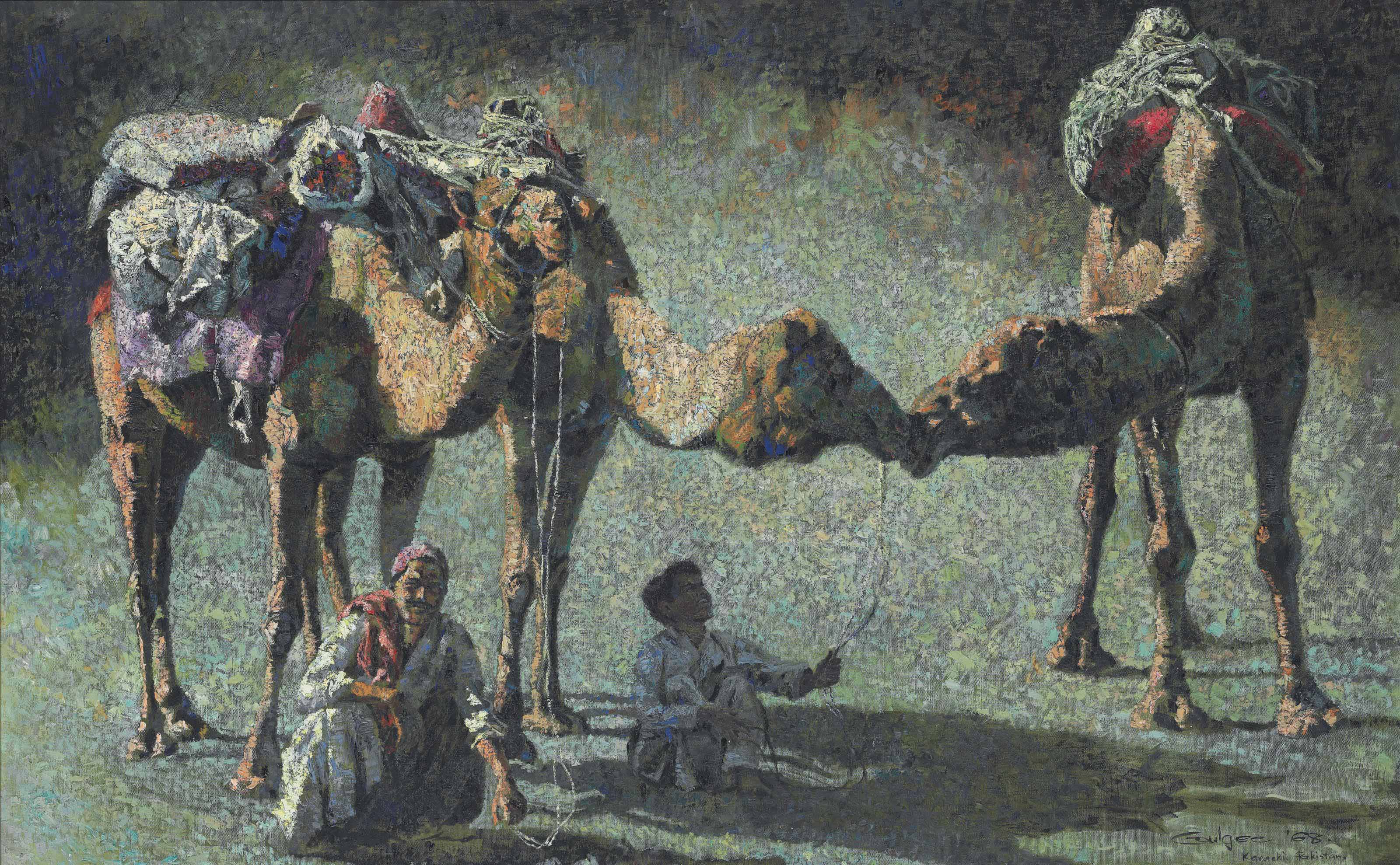 ISMAIL GULGEE (1926-2007) , Untitled (Camels) | Christie's