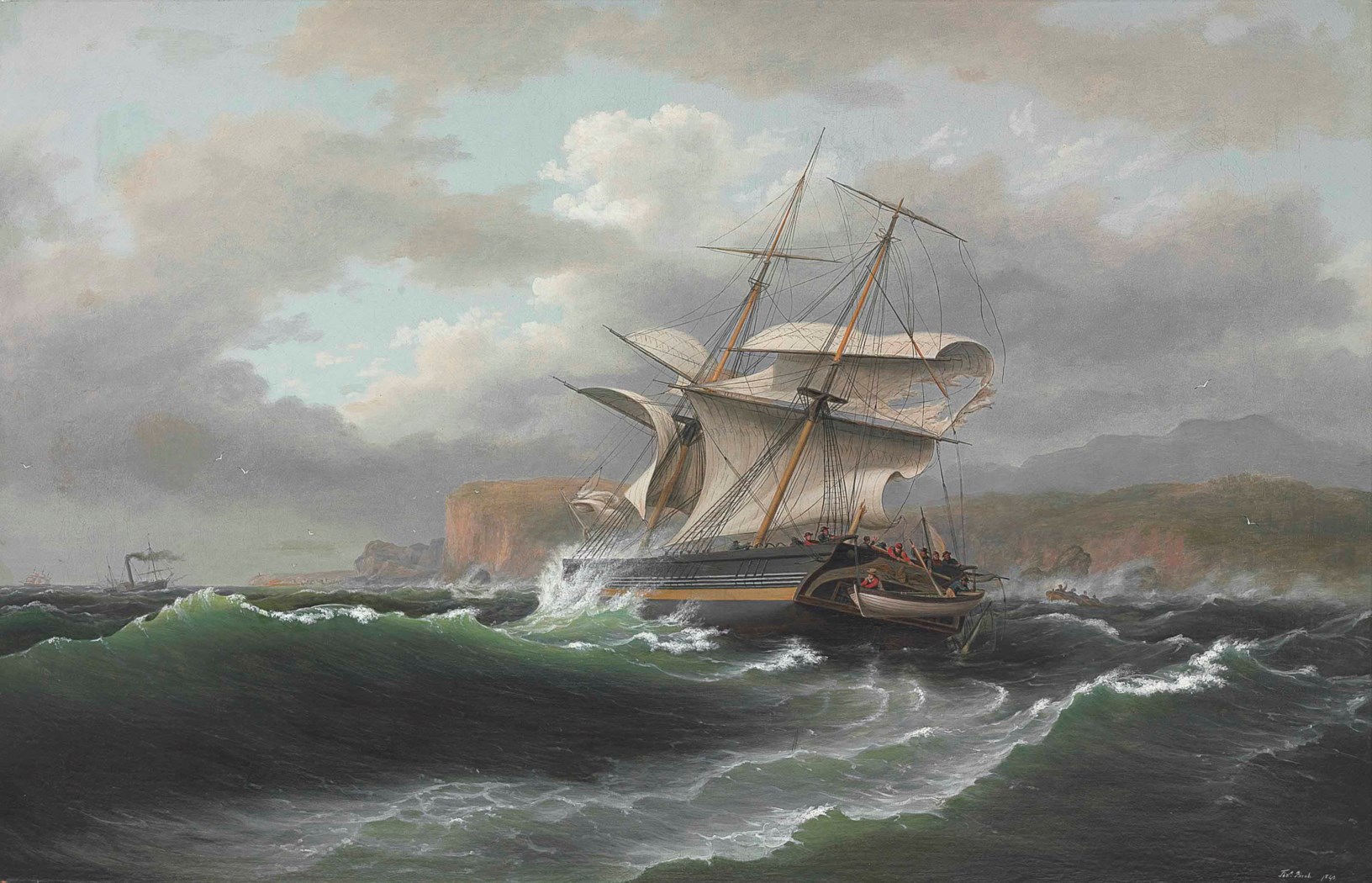 Thomas Birch (1779-1851), American Merchant Ship in Distress | Christie's