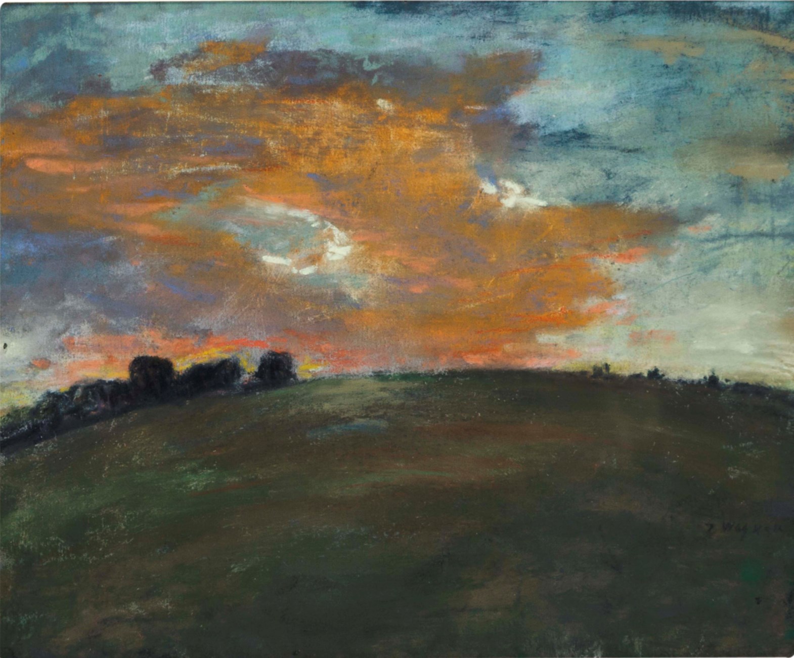 Frederick R. Wagner (American, 1864-1940), A hillside landscape; and a ...