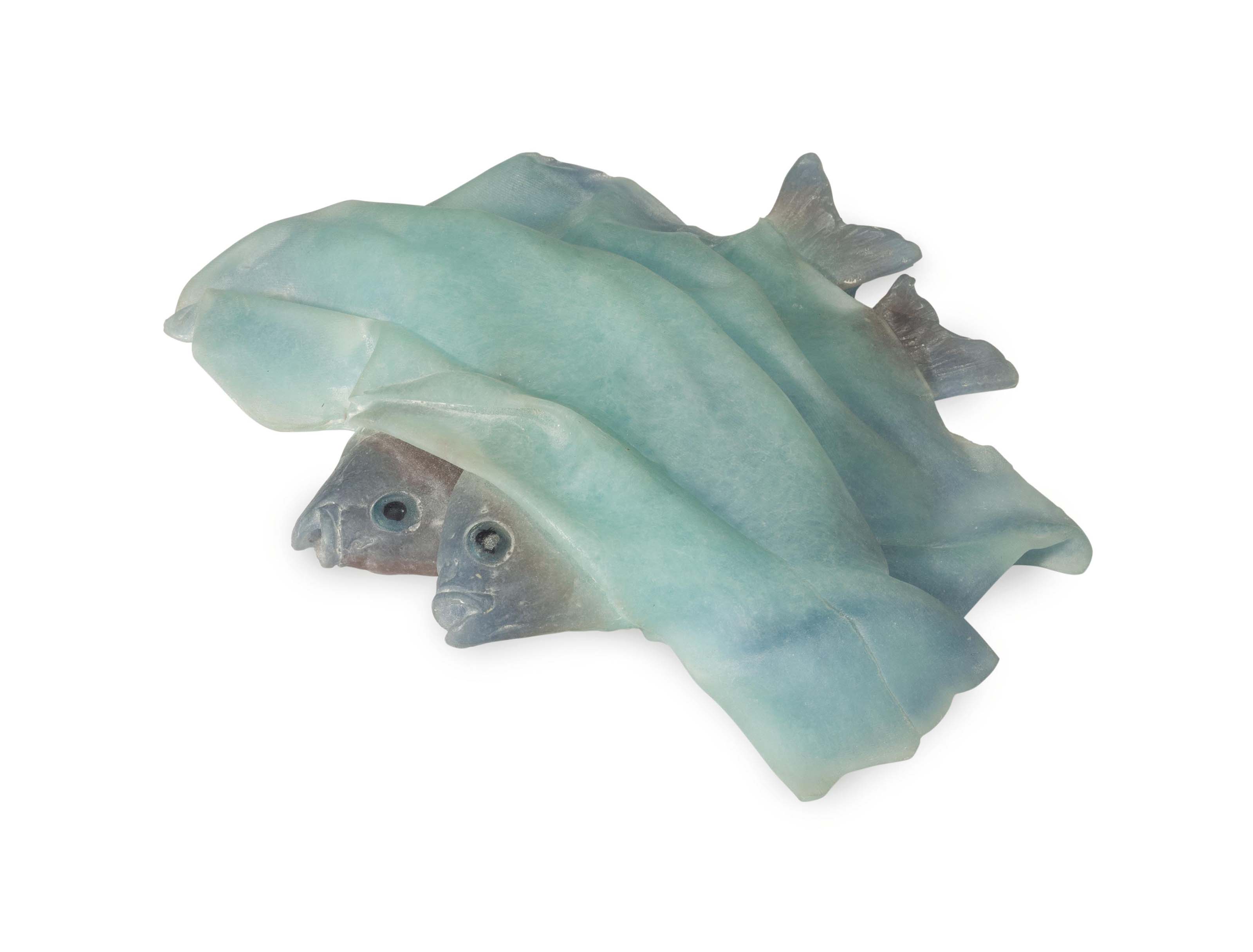 AN AMERICAN TWO PART GLASS SCULPTURE, 'RED RIB',, SIGNED IN ETCH ...