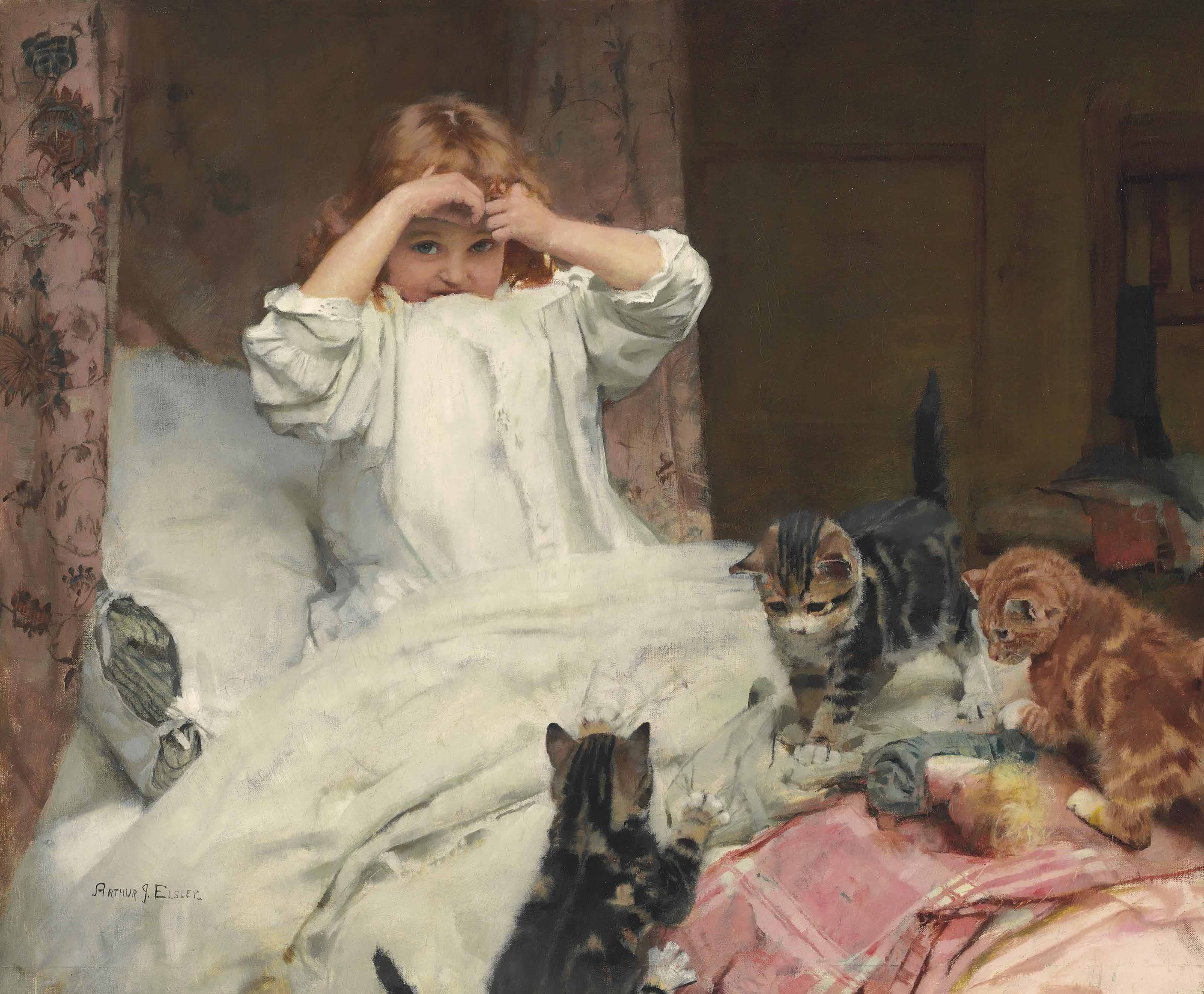 Arthur John Elsley (British, 1861-1952) , Surprised | Christie's