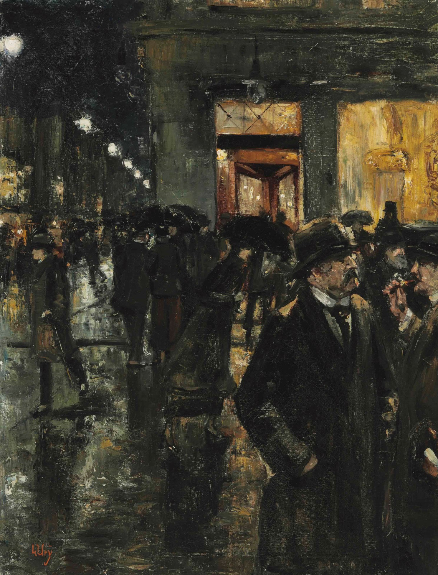 Lesser Ury (1861-1931), Nächtliche Strassenszene | Christie's