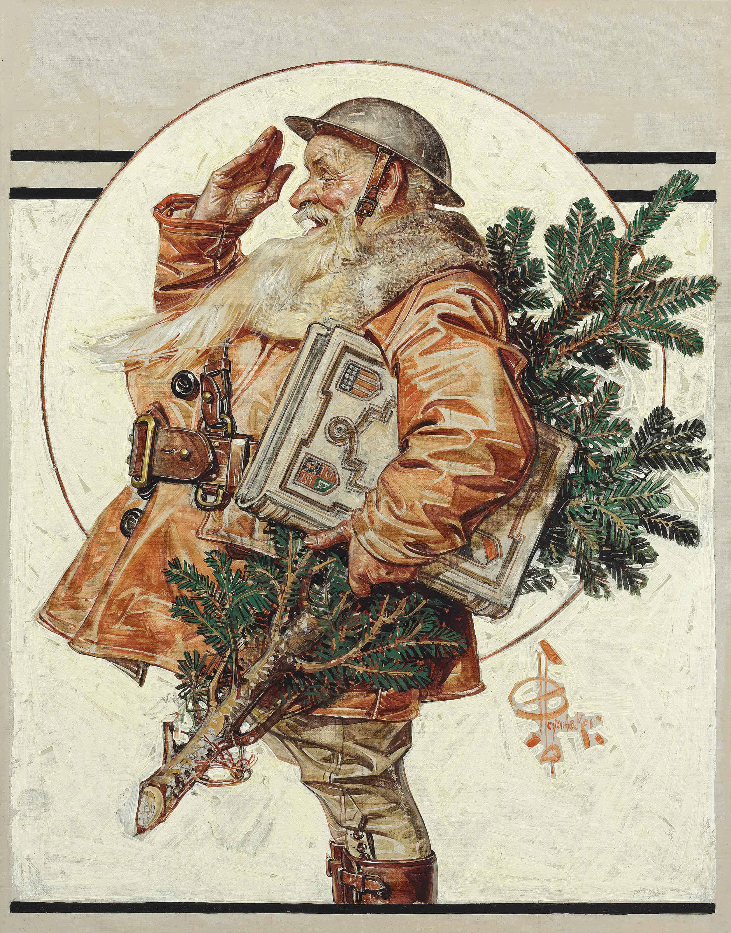 Joseph Christian Leyendecker (1874-1951) , World War I Santa | Christie's
