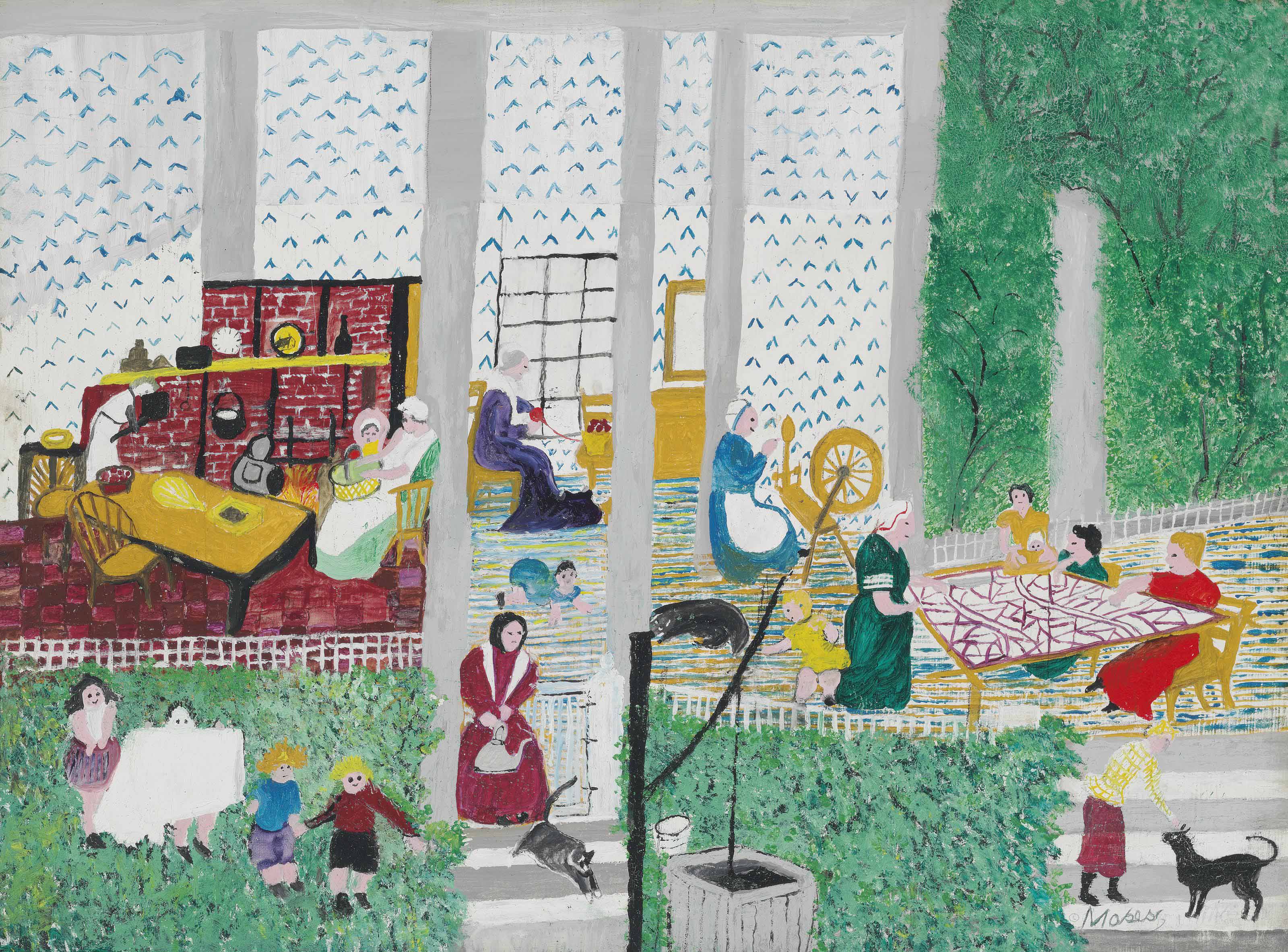 Anna Mary Robertson 'Grandma' Moses (1860-1961) , Busy Folks | Christie's