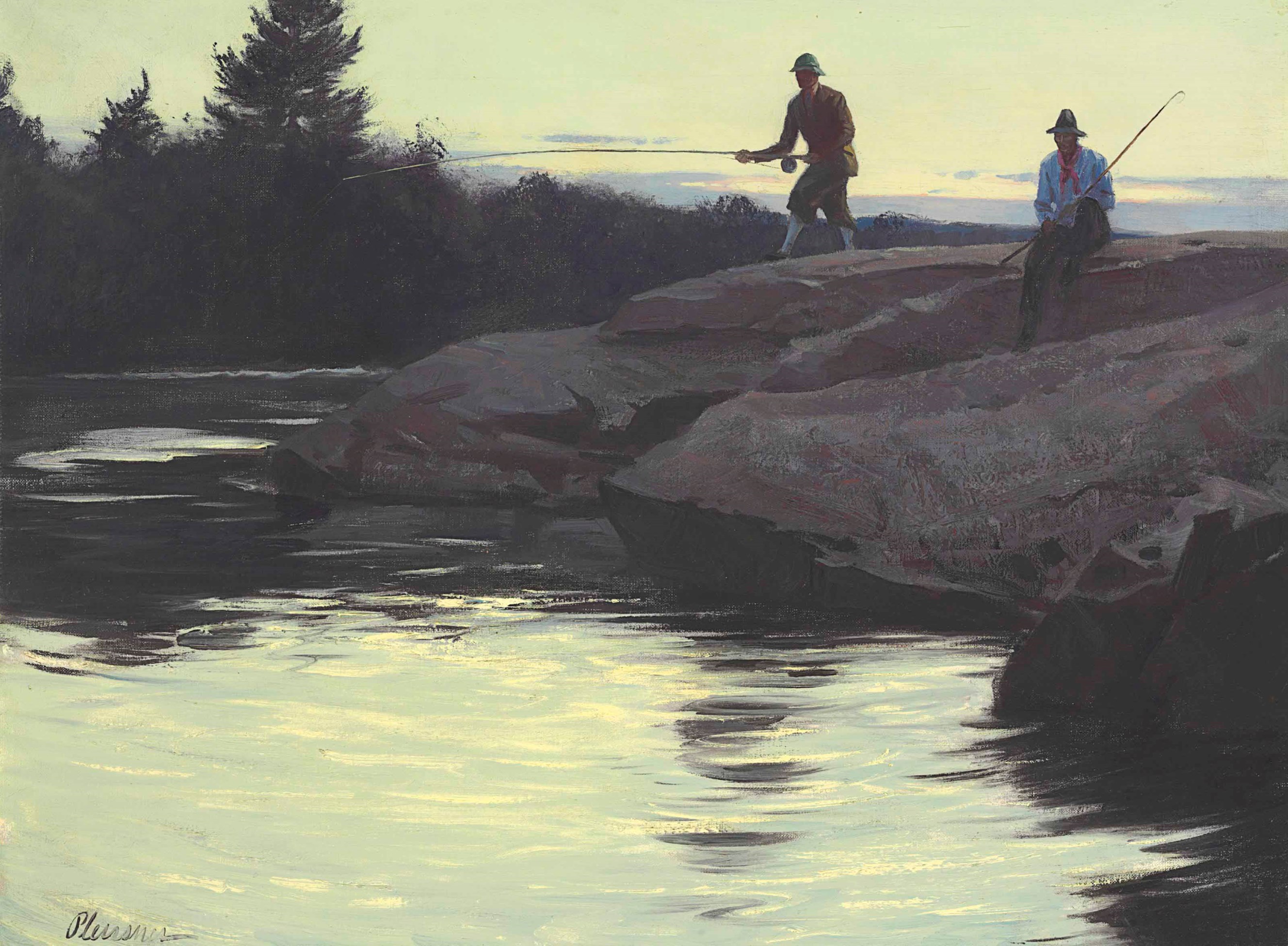 Ogden Minton Pleissner (1905-1983), Fishermen on a Rock | Christie's