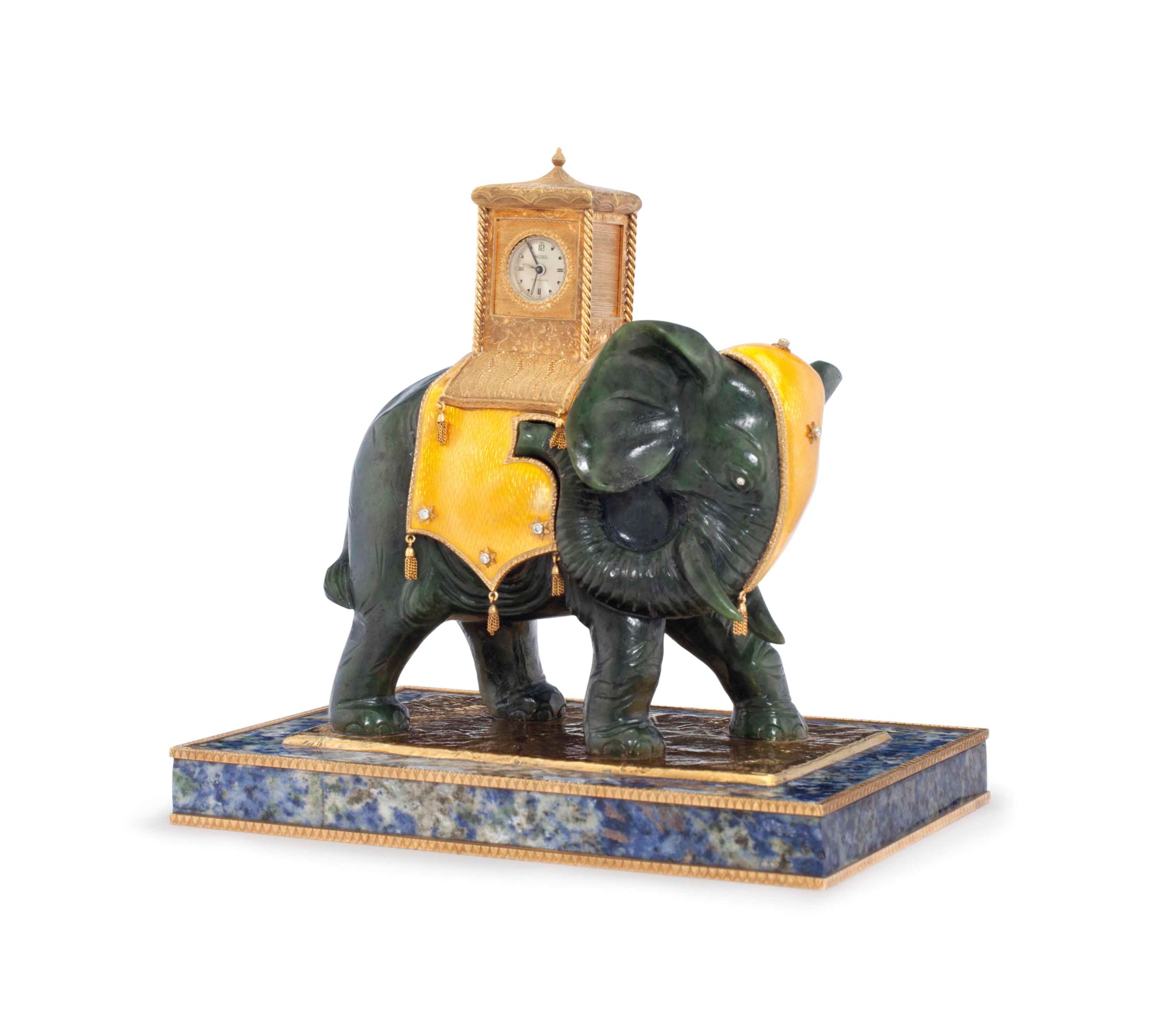 Monil. A Gold, Nephrite, Enamel and Diamond-set Art Nouveau-Style ...