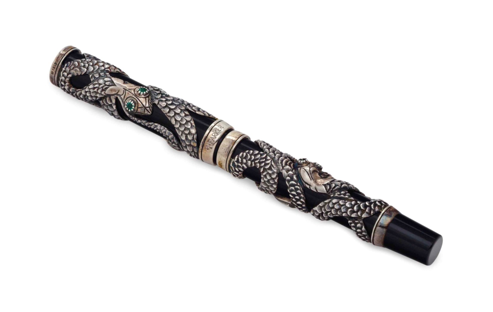A PARKER STERLING SILVER 'SNAKE' FOUNTAIN PEN | Christie's