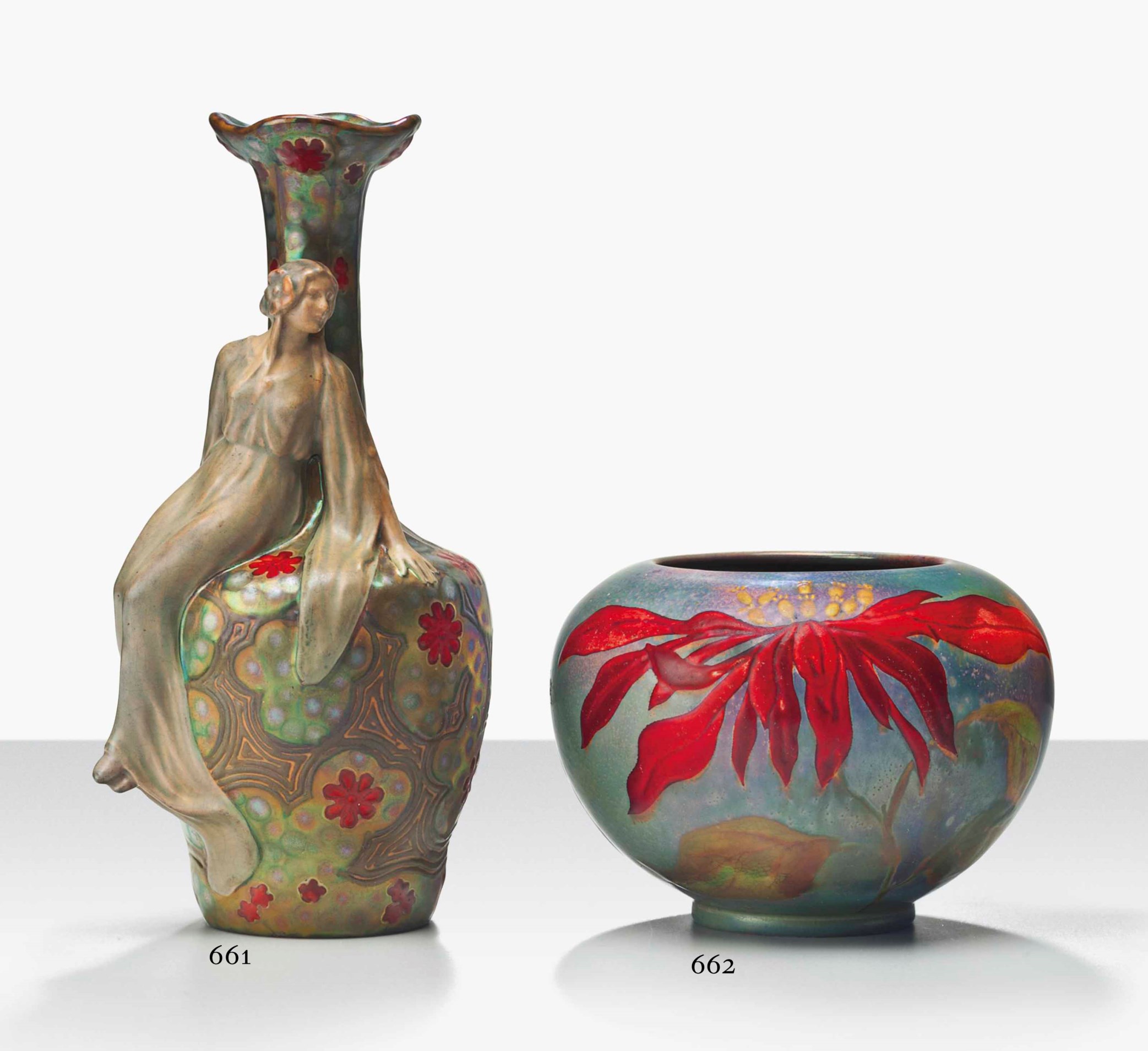 ZSOLNAY, A FIGURAL VASE, CIRCA 1903 | Christie's