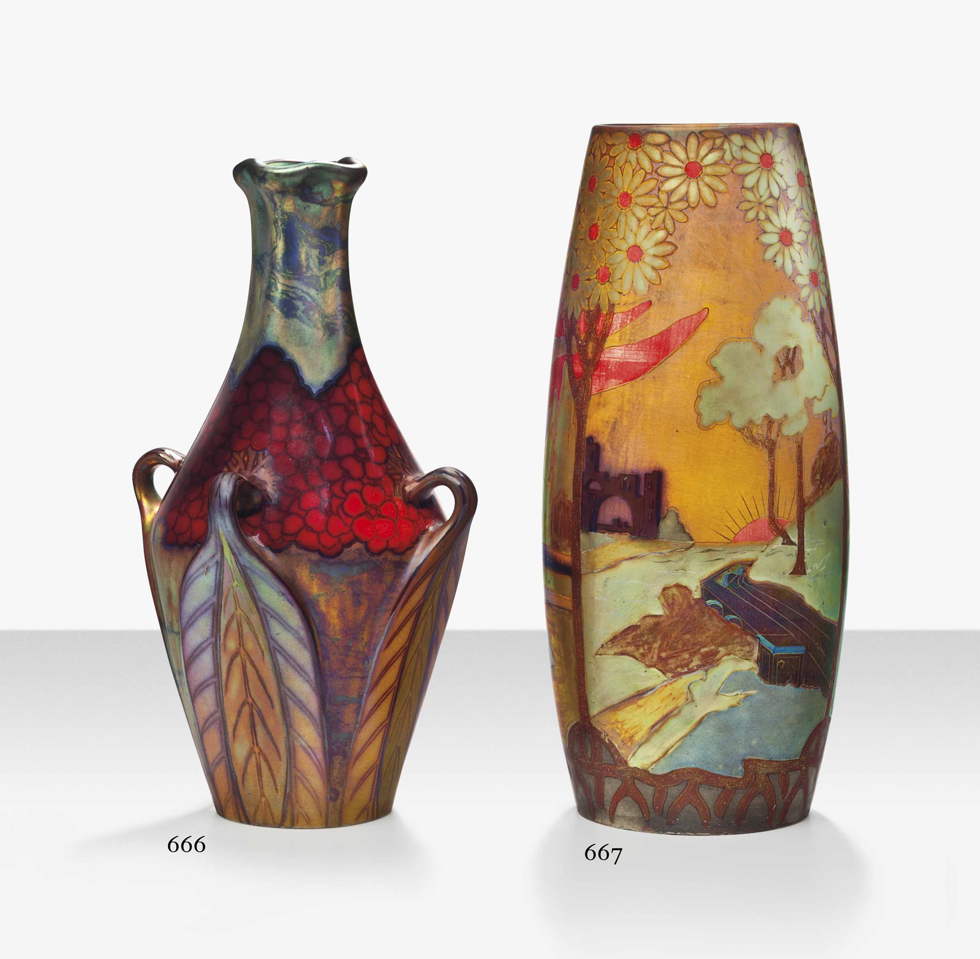 ZSOLNAY , A VASE, CIRCA 1900 | Christie's