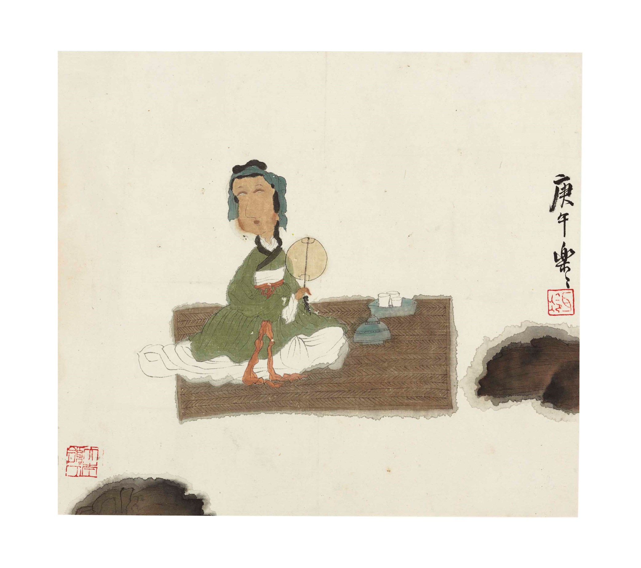 XU LELE (BORN 1955) , LADY APPRECIATING TEA | Christie's