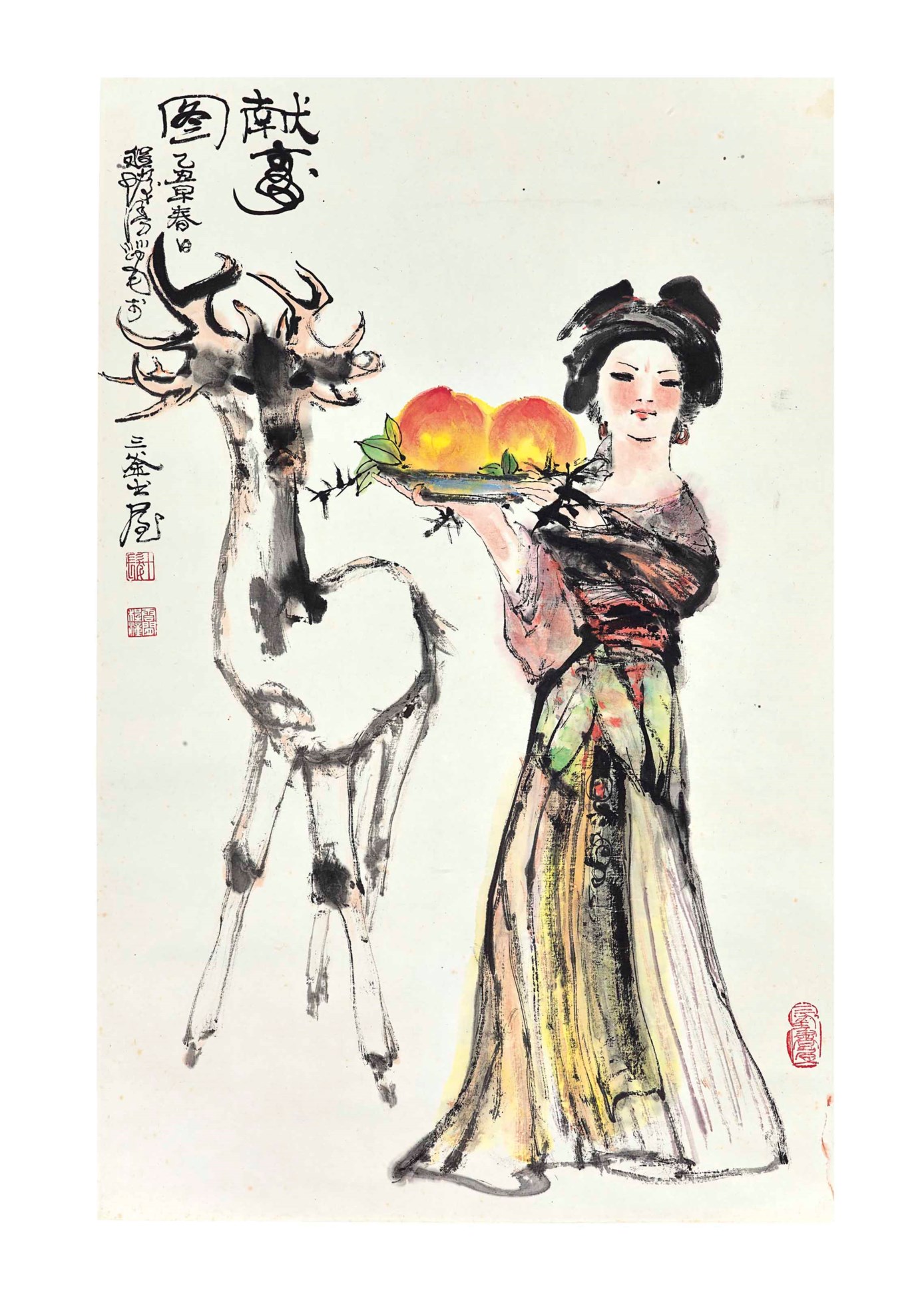 CHENG SHIFA (1921-2007) , LADY WITH A DEER | Christie's