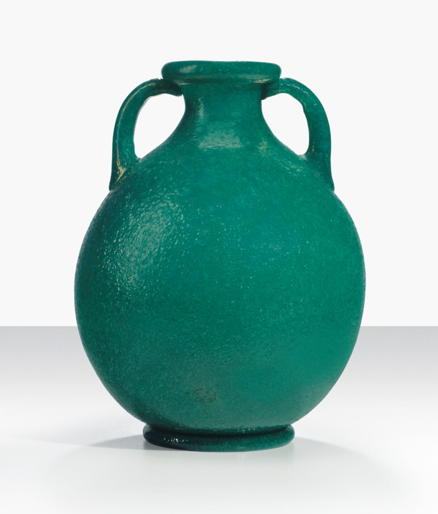 NAPOLEONE MARTINUZZI (1892-1977) FOR VENINI , A PULEGOSO VASE WITH ...
