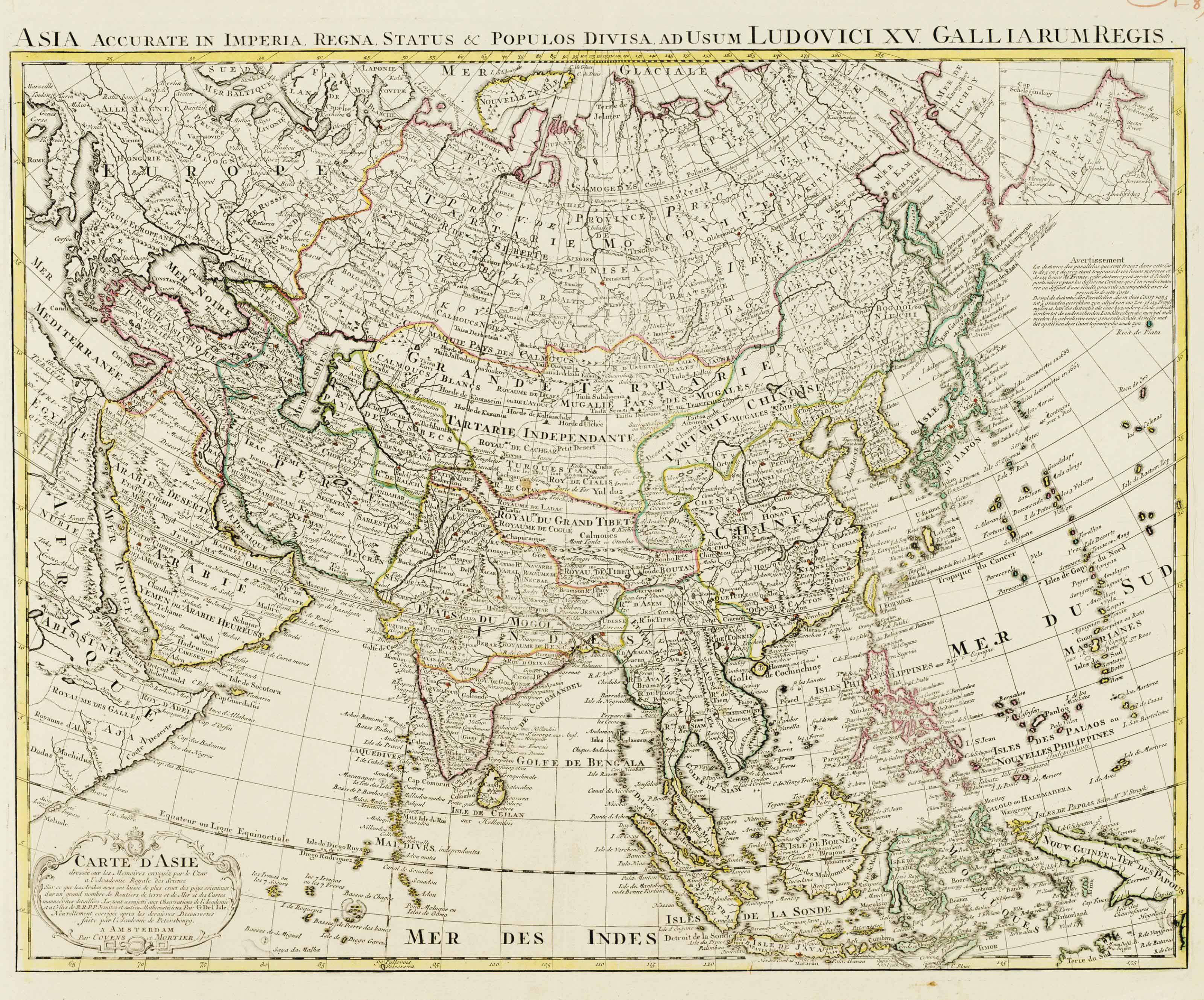 [ASIA]. A group of 12 engraved maps of Asia, each image approximately ...