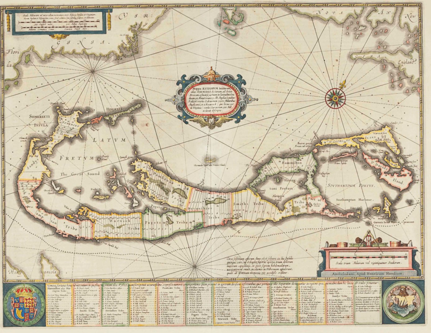HONDIUS, Henricus (1597-1651). Mappa Aestivarum Insularum, alias ...