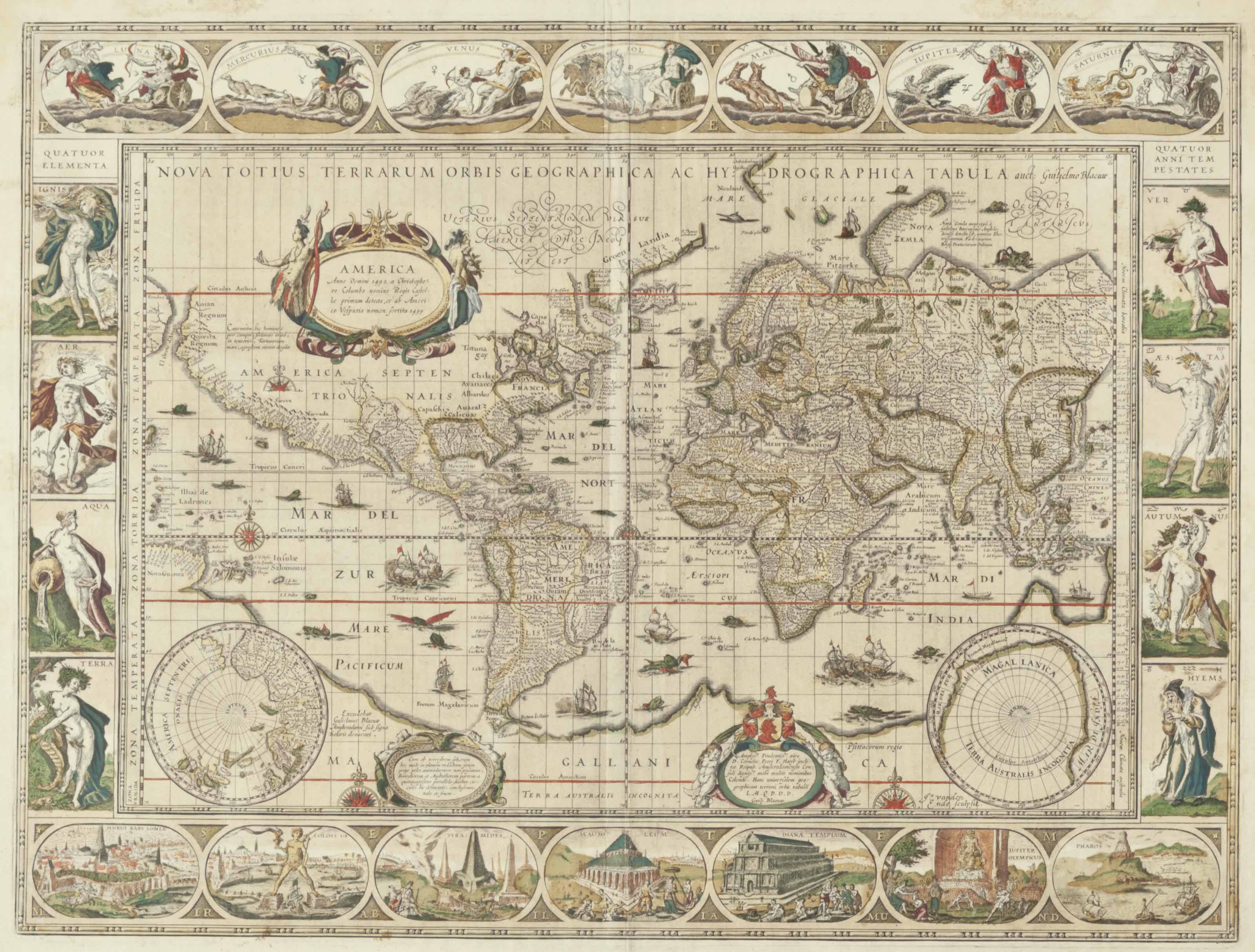 BLAEU, Willem (1571-1638). Nova totius Terrarum Orbis Geographica ac ...