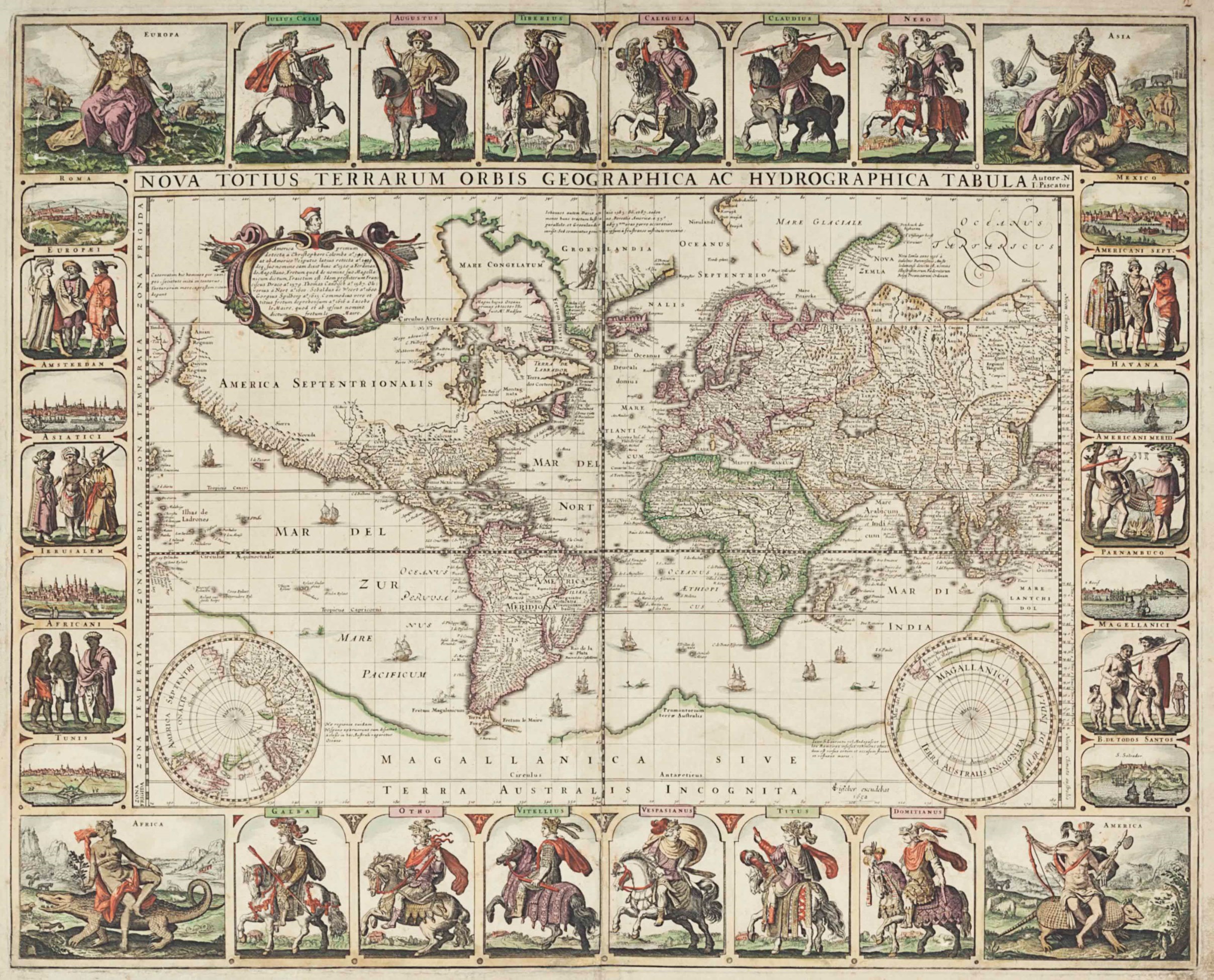 VISSCHER, Claes Janszoon (1587-1652). Nova Totius Terrarum Orbis ...