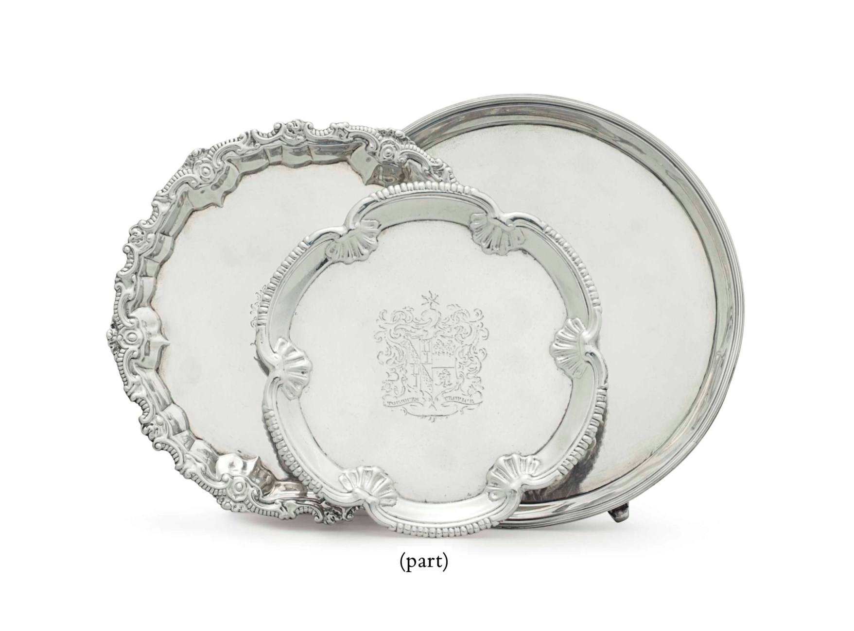 SEVEN GEORGIAN SILVER WAITERS , VARIOUS MAKER'S MARKS, LONDON, 1744 ...