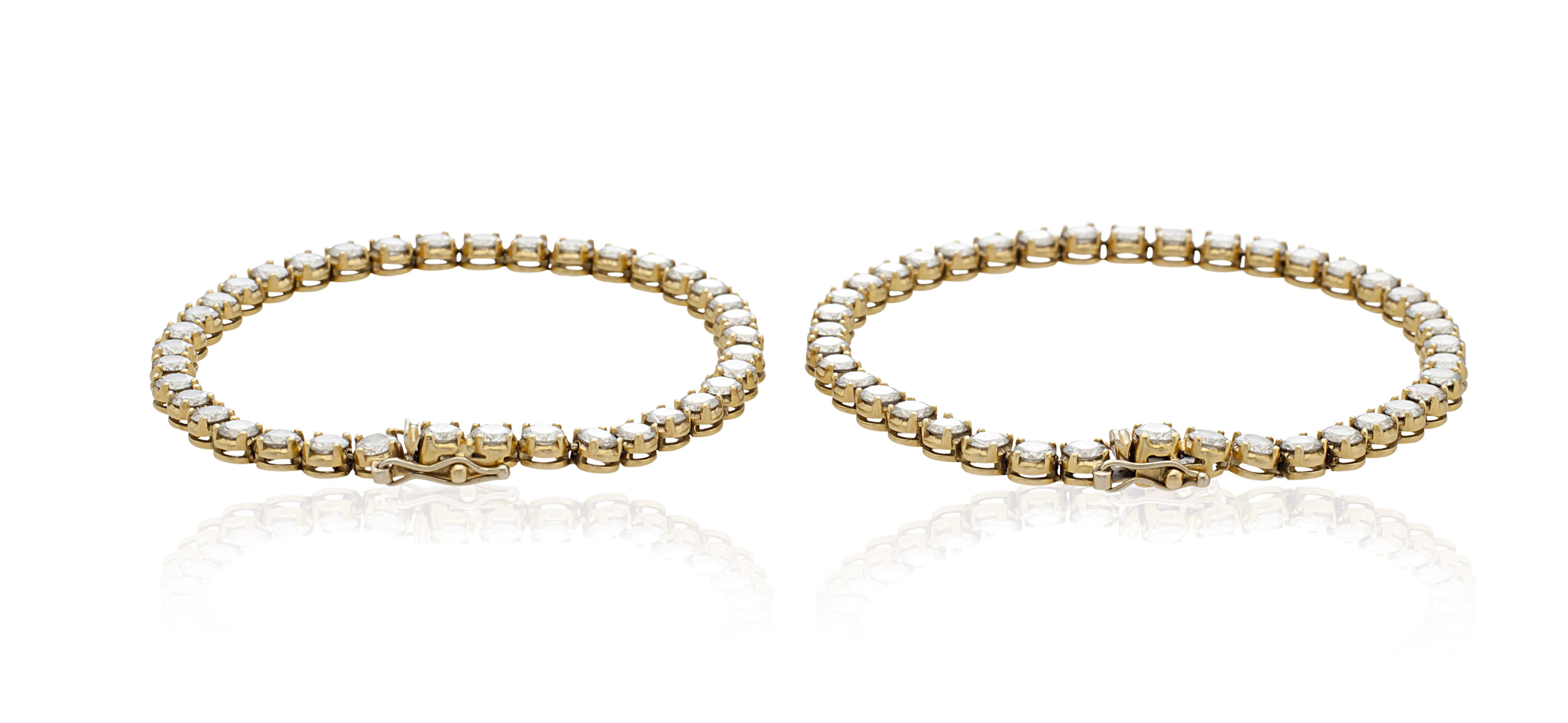 TWO DIAMOND LINE BRACELETS, | Christie’s