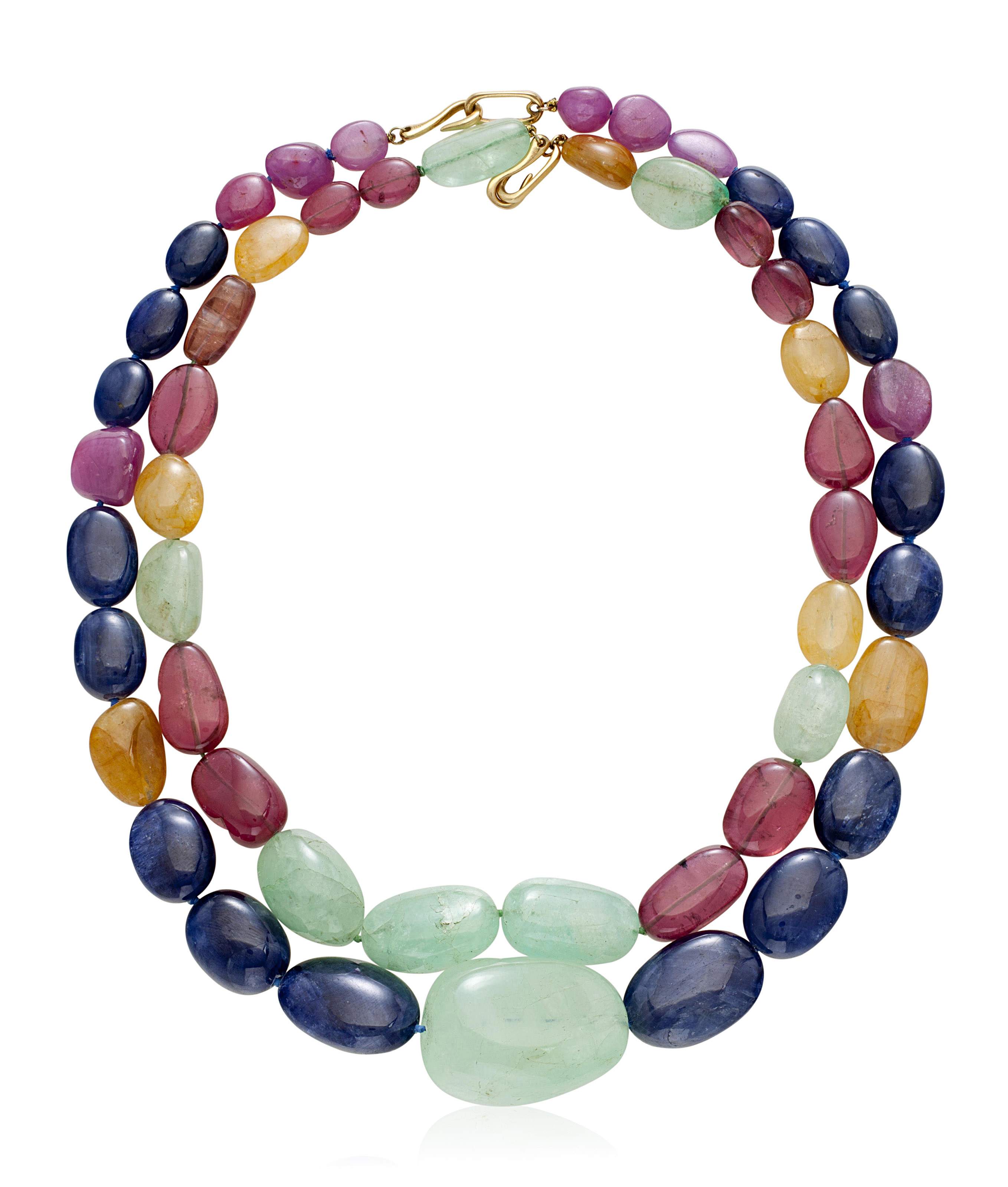 TWO MULTI-GEM BEAD NECKLACES, | Christie’s