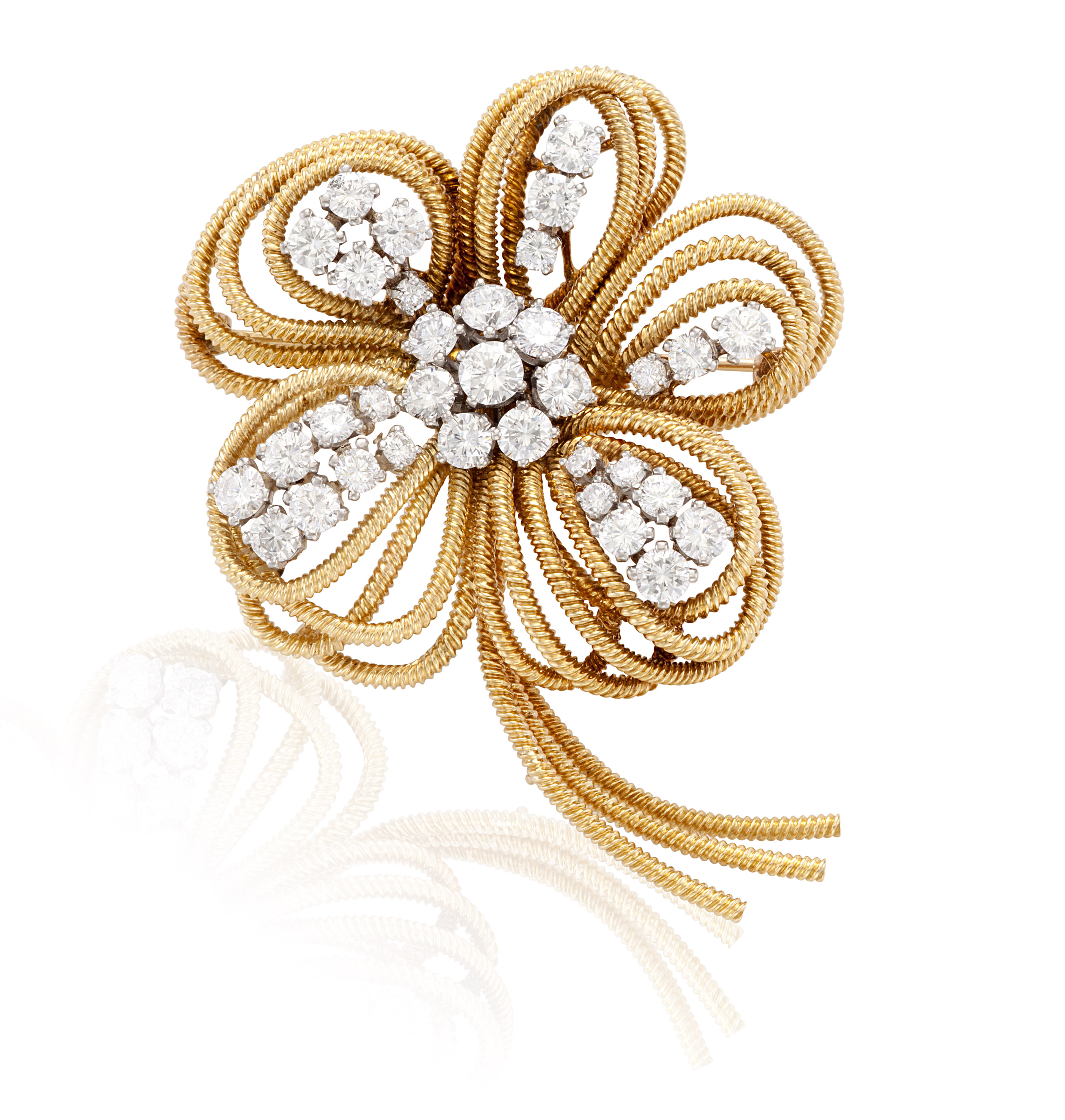 A DIAMOND AND GOLD BROOCH, | Christie’s