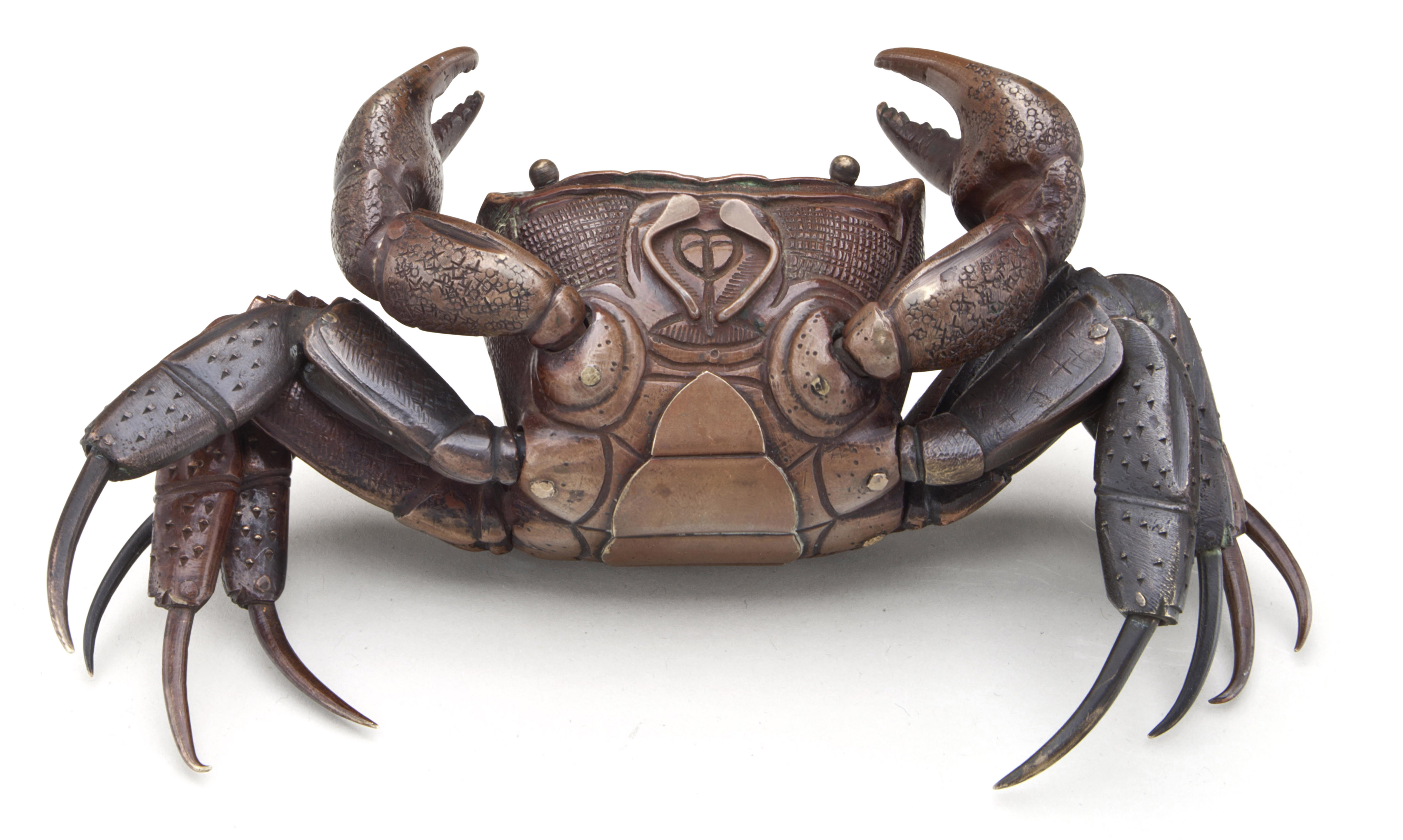 A bronze articulated model of a crab, MEIJI PERIOD (LATE 19TH CENTURY ...