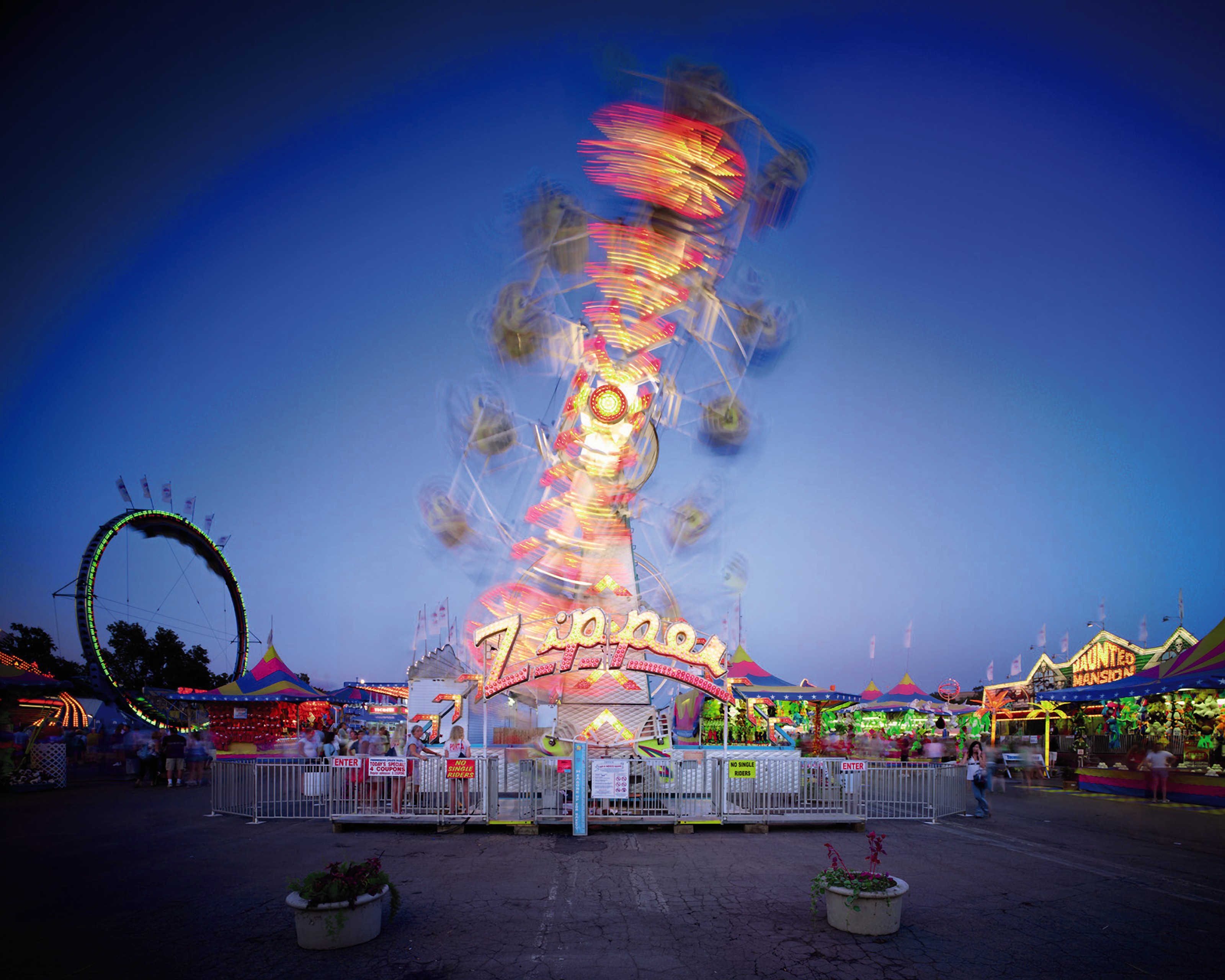 Zipper, Minnesota State Fair Midway, St. Paul, Minnesota, 2008, DAVID ...