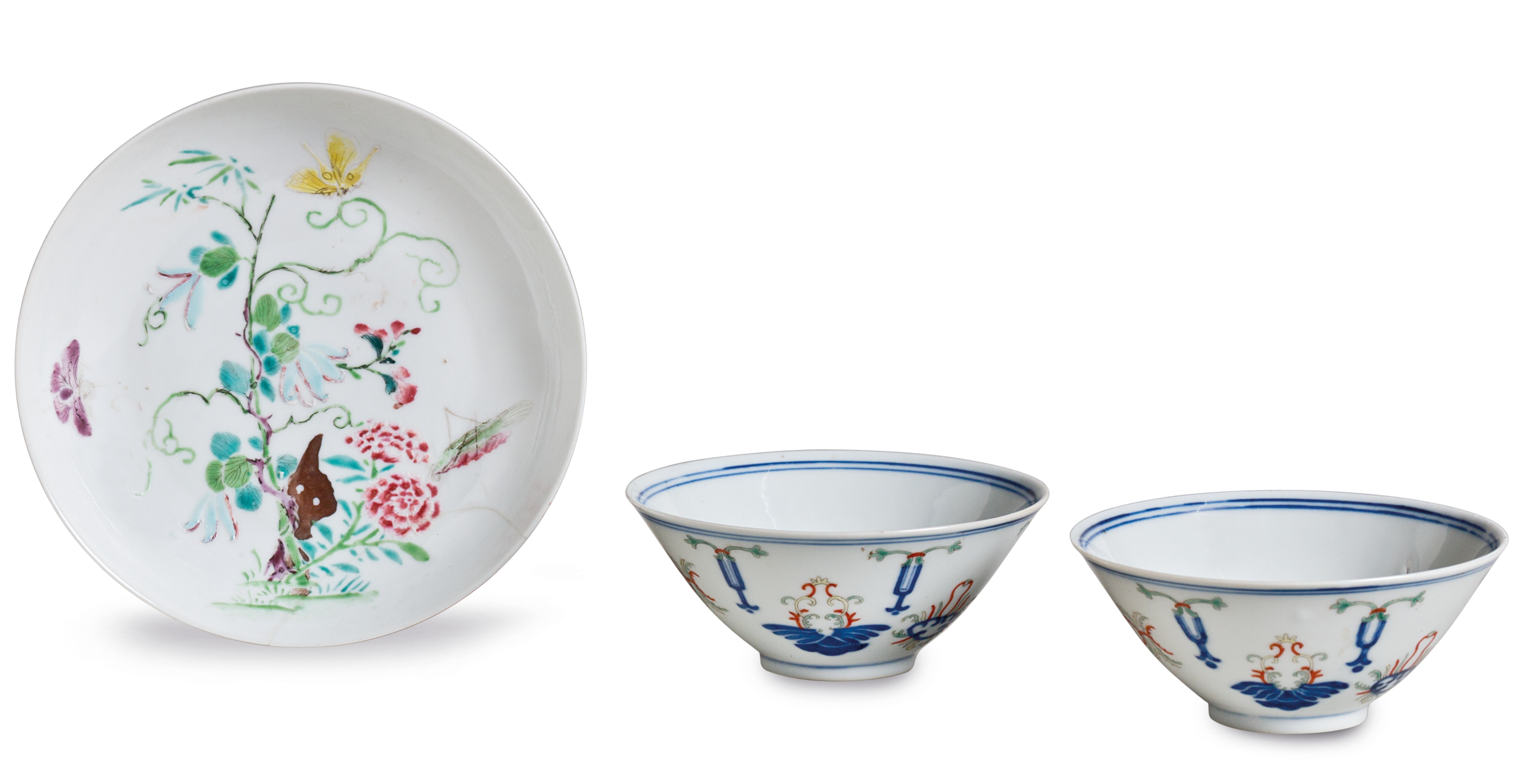 A PAIR OF DOUCAI CONICAL BOWLS, 19TH-20TH CENTURY | Christie’s