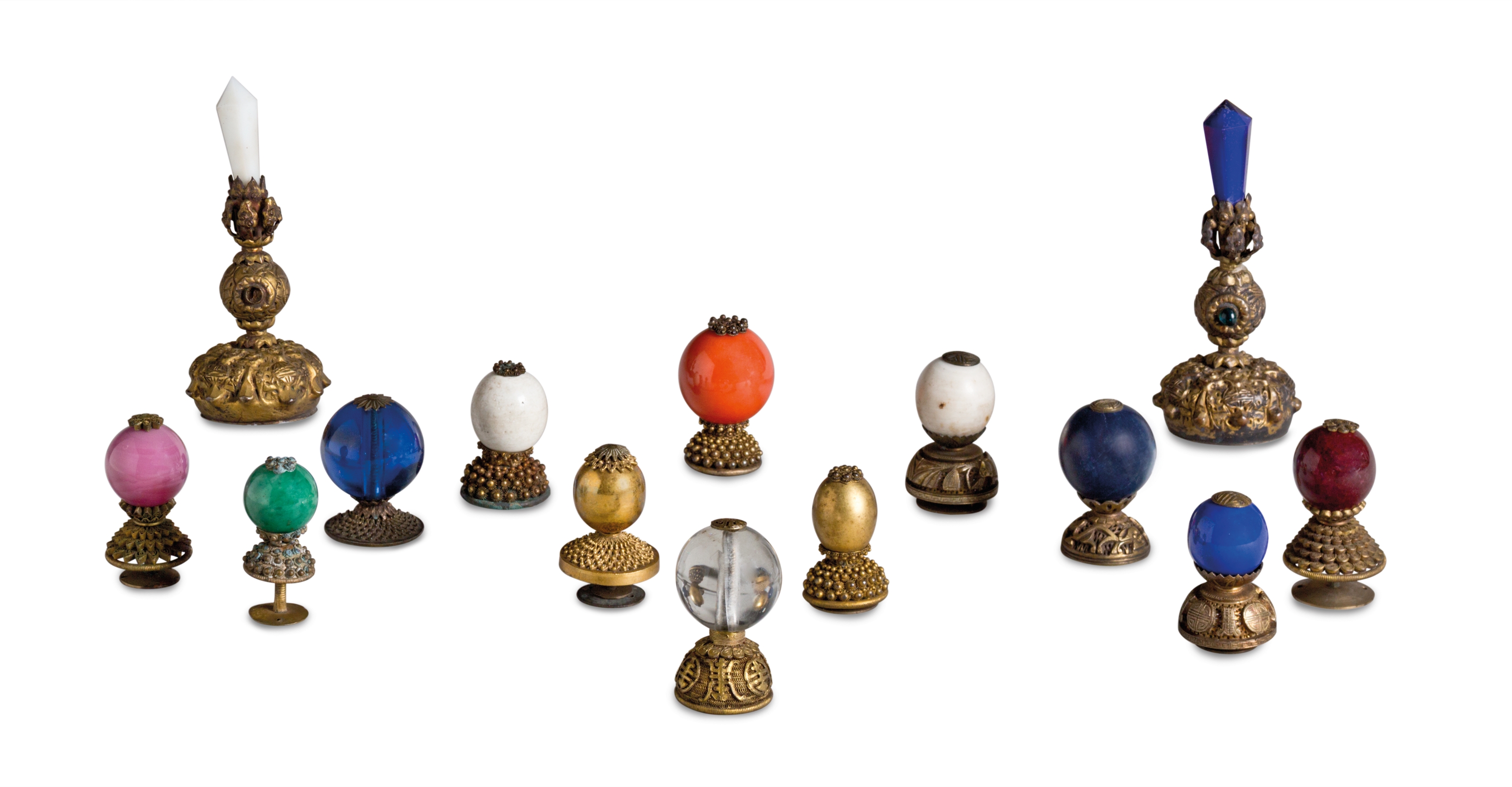 A COLLECTION OF FOURTEEN HAT FINIALS, QING DYNASTY (1644-1911) | Christie’s