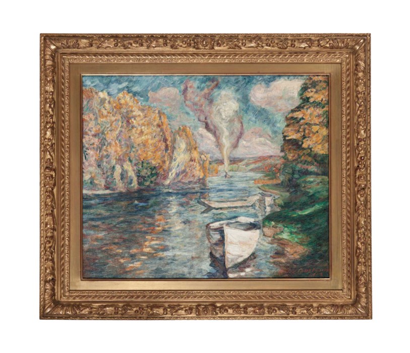 Lucie Cousturier (French, 1870-1925), Scene de riviere | Christie's
