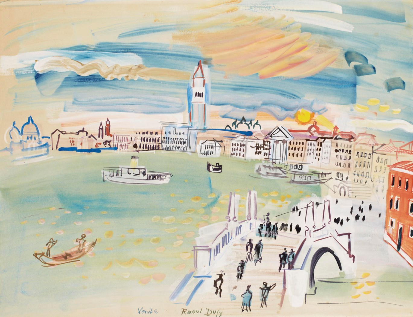 Raoul Dufy (1877-1953) , Venise, le quai des Esclavons | Christie's