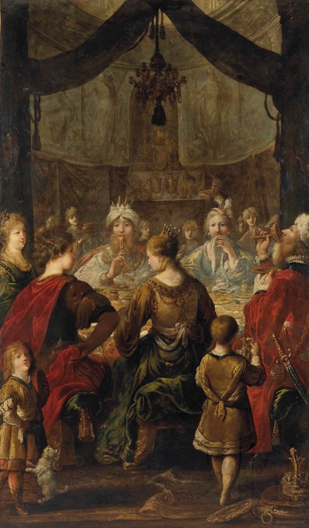 ClAUDE VIGNON (TOURS 1593-1670 PARIS) , Le banquet chez Ménélas ...