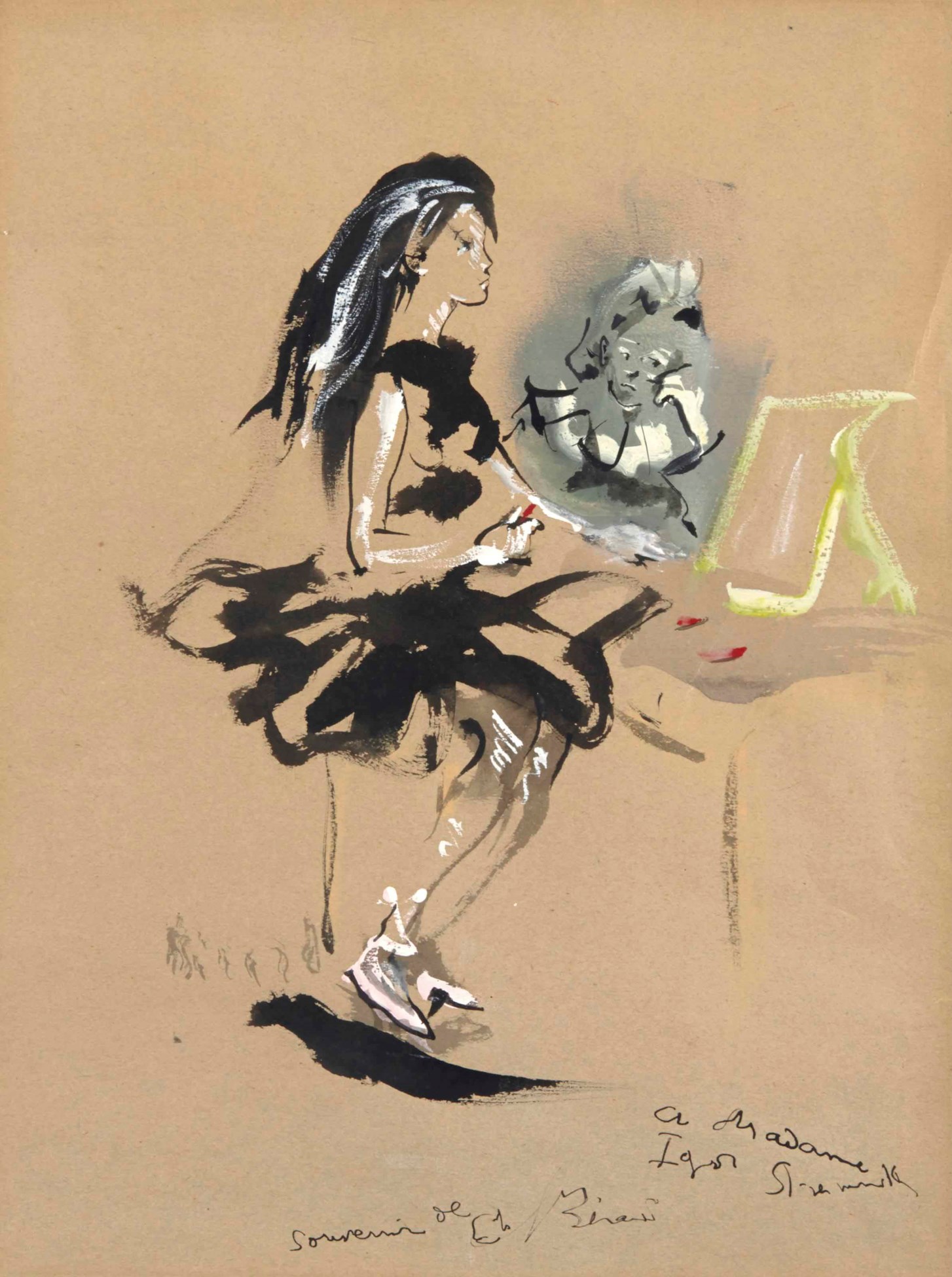 CHRISTIAN BERARD (1902-1949) , Danseuse assise à sa coiffeuse | Christie's