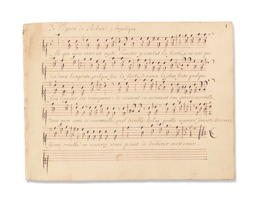 [MUSIQUE] -- Partition manuscrite anonyme pour orgue. France: vers 1700 ...