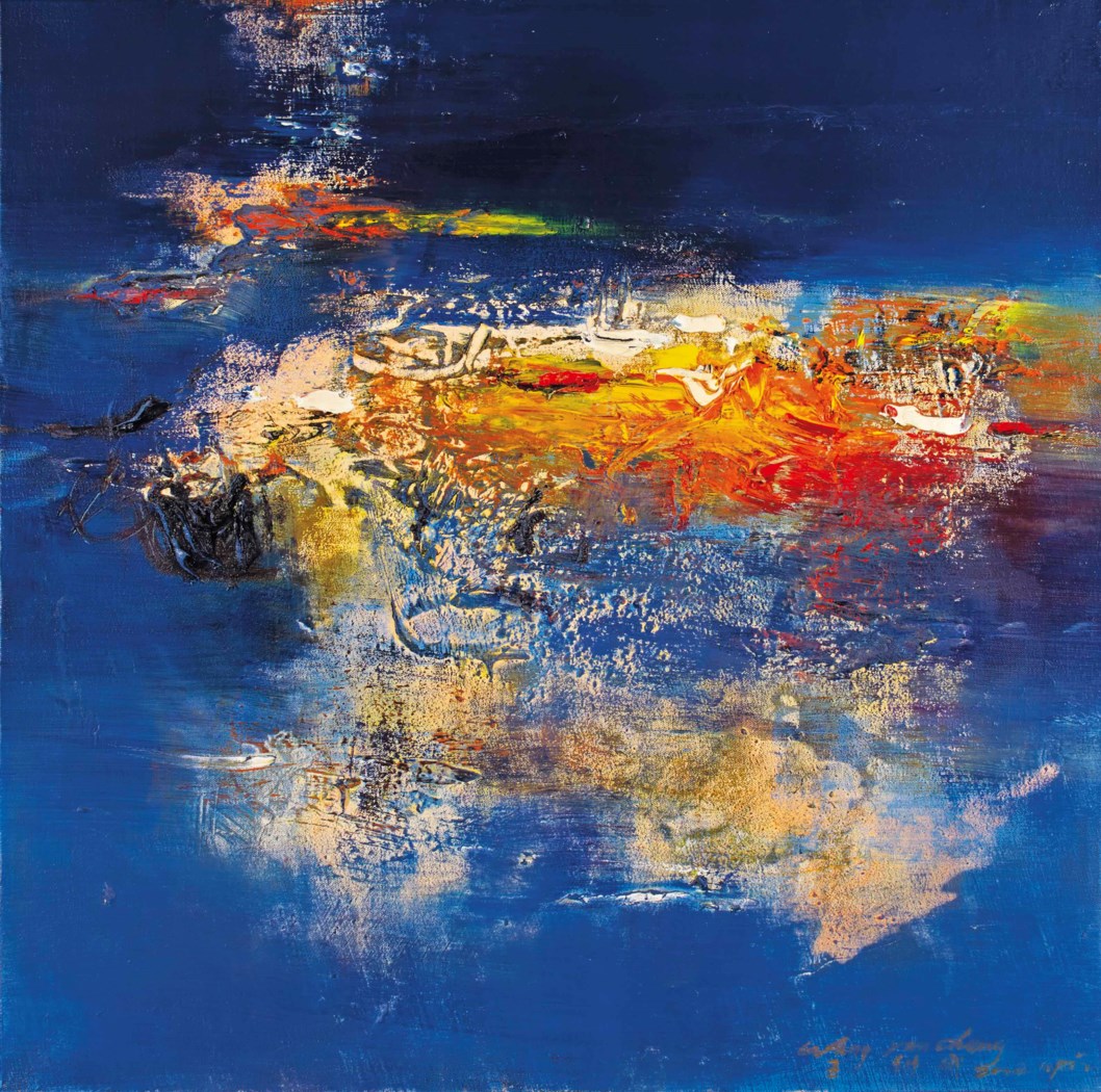 WANG YAN CHENG (NÉ EN 1960) , La lune bleue sur le lac | Christie's