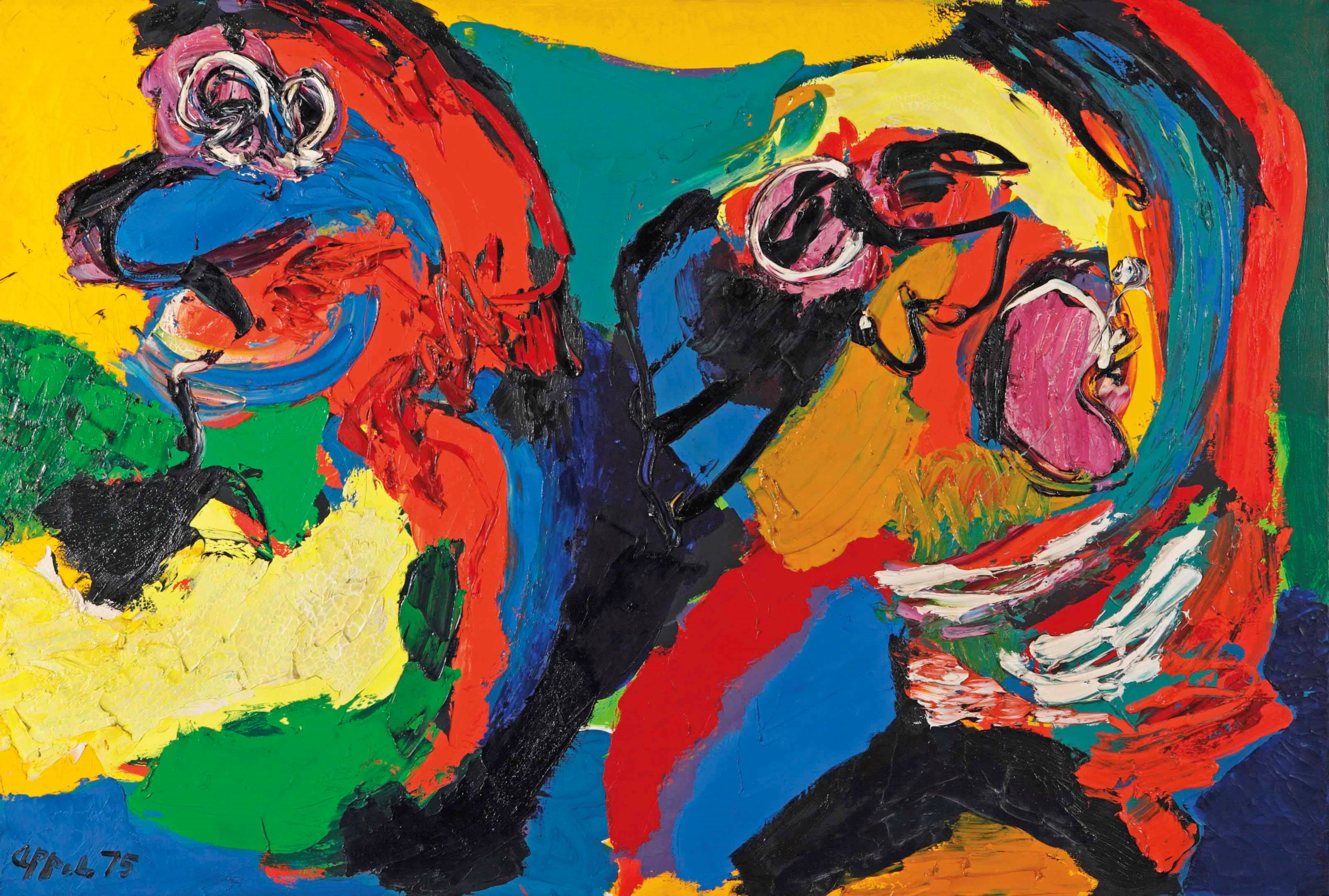 Karel Appel (1921-2006), Deux personnages | Christie's