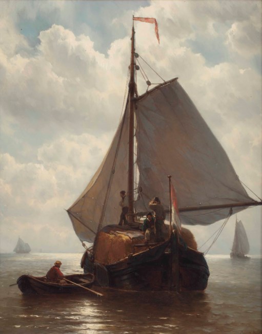 Louis Meijer (Amsterdam 1809-1866 Utrecht), The hay barge | Christie's