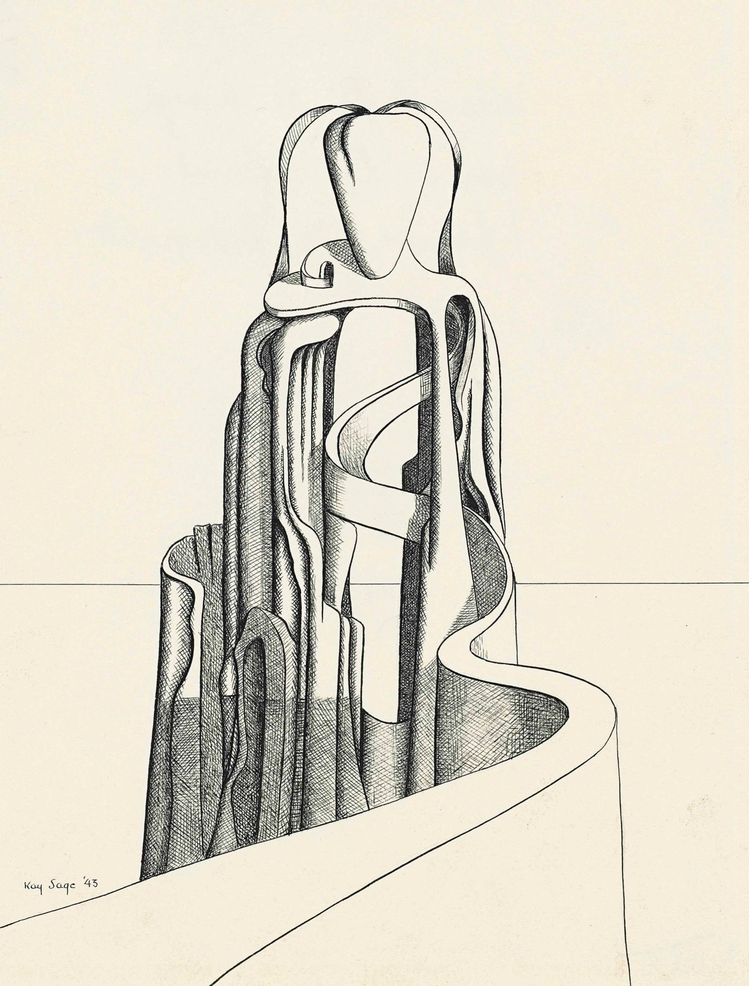 Kay Sage (1898-1963), Study for The Hidden Letter | Christie's