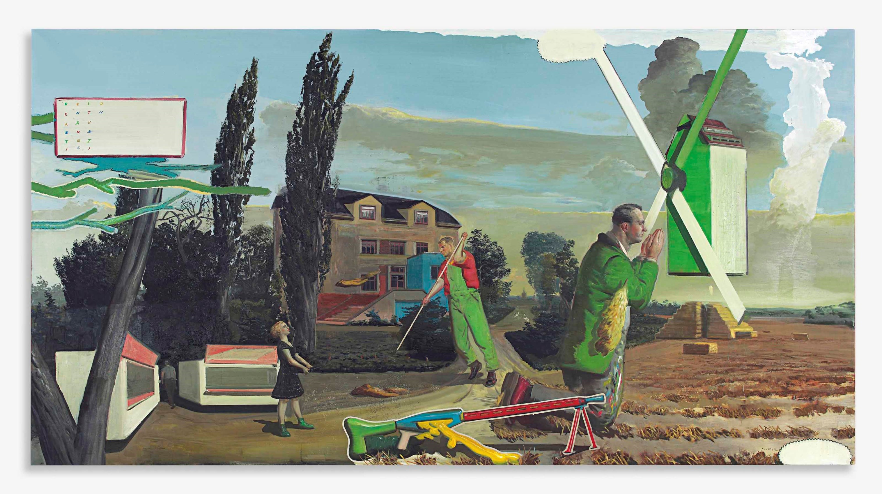 Neo Rauch (b. 1960), Reaktionäre Situation (Reactionary Situation ...