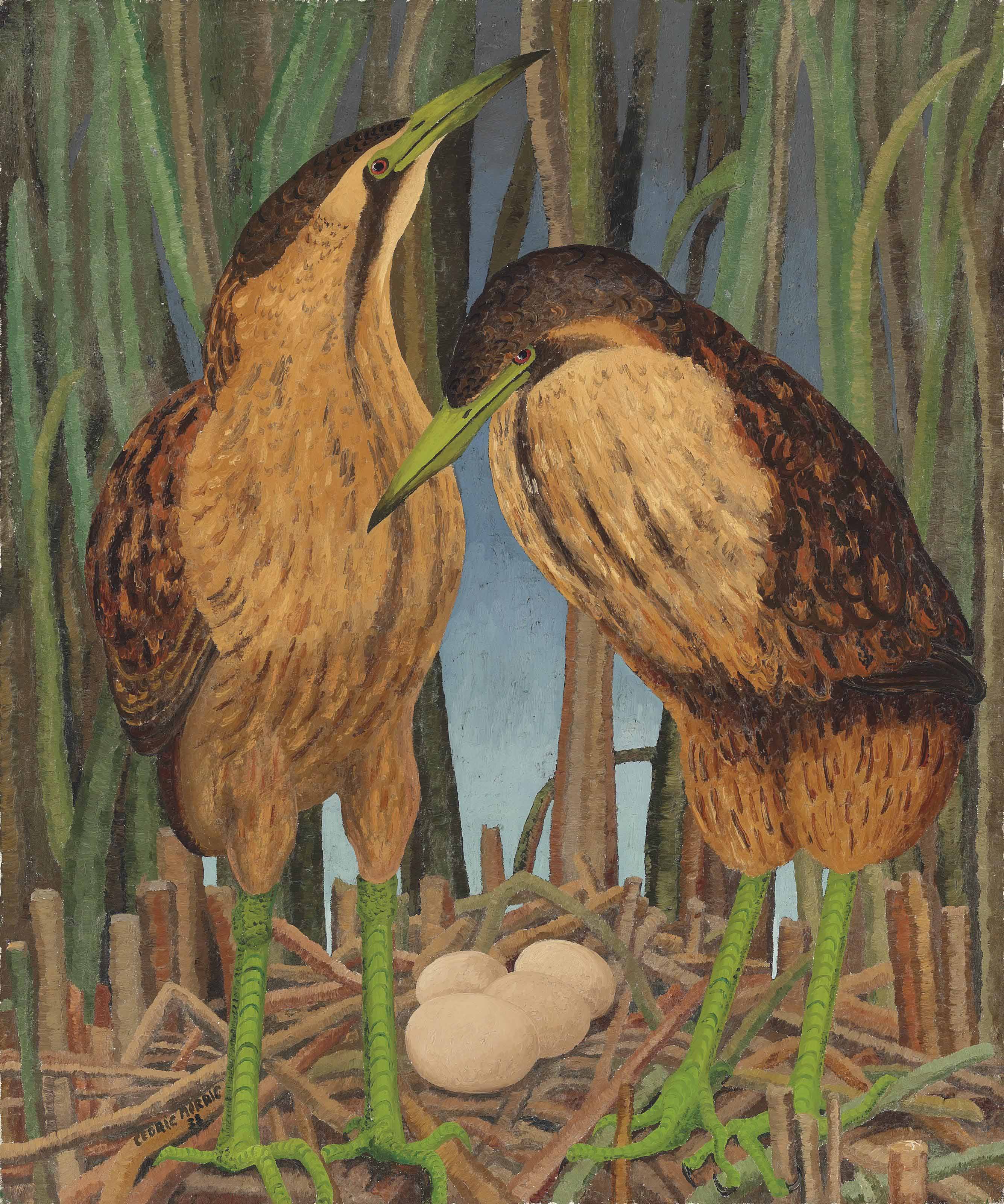 Sir Cedric Morris (1889-1982) , Bitterns | Christie's