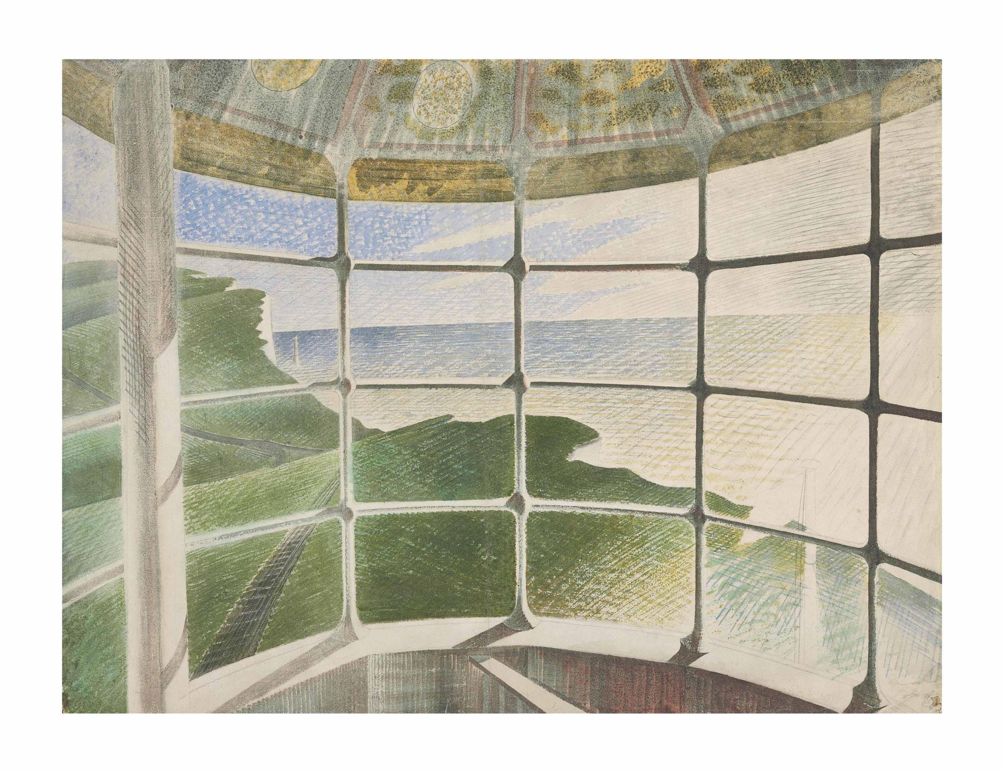 Eric Ravilious (1903-1942) , Beachy Head Lighthouse (Belle Tout ...