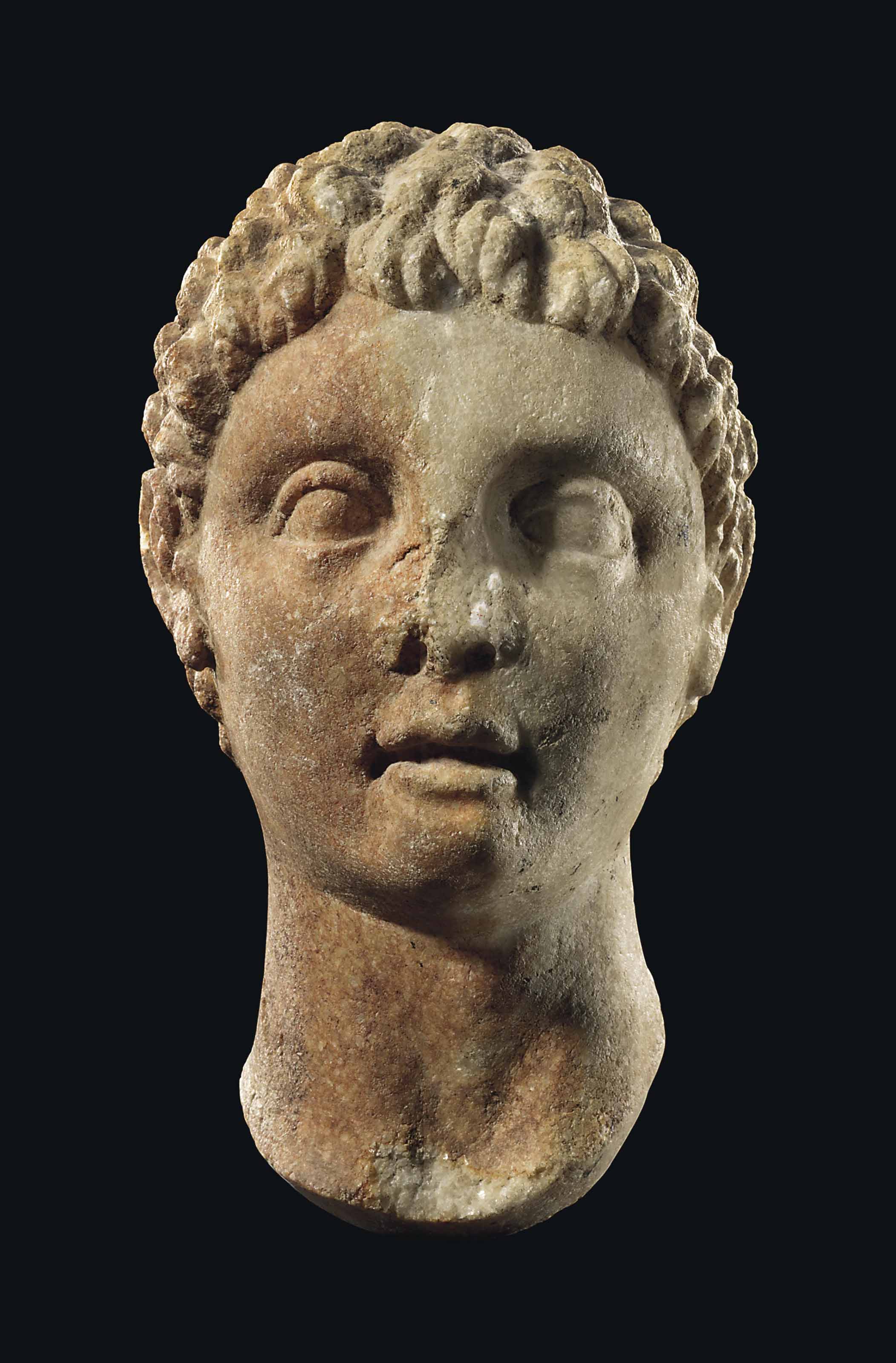 A ROMAN MARBLE MALE HEAD , CIRCA 1ST-2ND CENTURY A.D. | Christie's