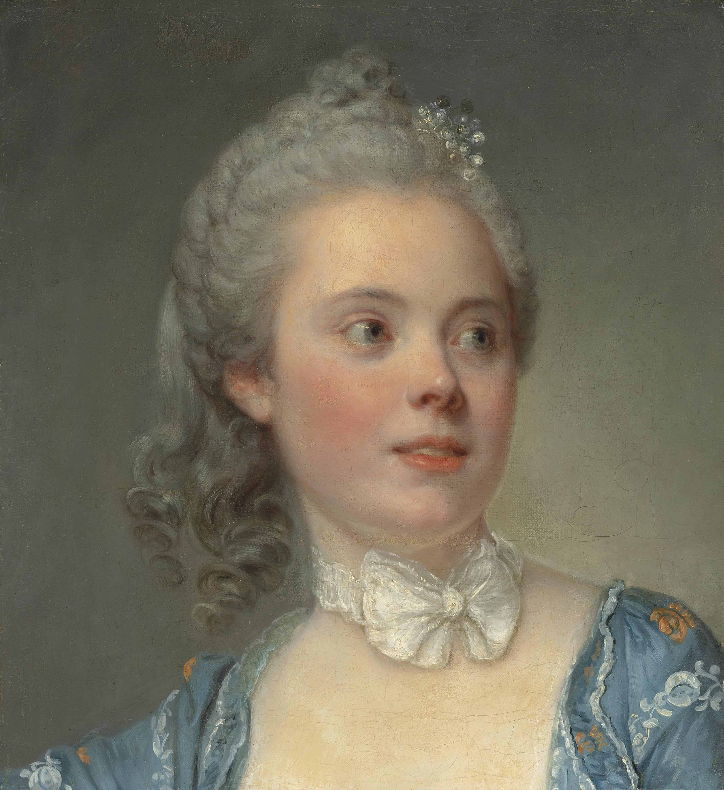 Jean-Baptiste Greuze (Tournus 1725-1805 Paris) , Portrait of a lady ...