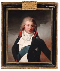 A GEORGE III SILVER-GILT EGG-CRUET, MARK OF JOHN EMES, THE SPOONS WITH ...