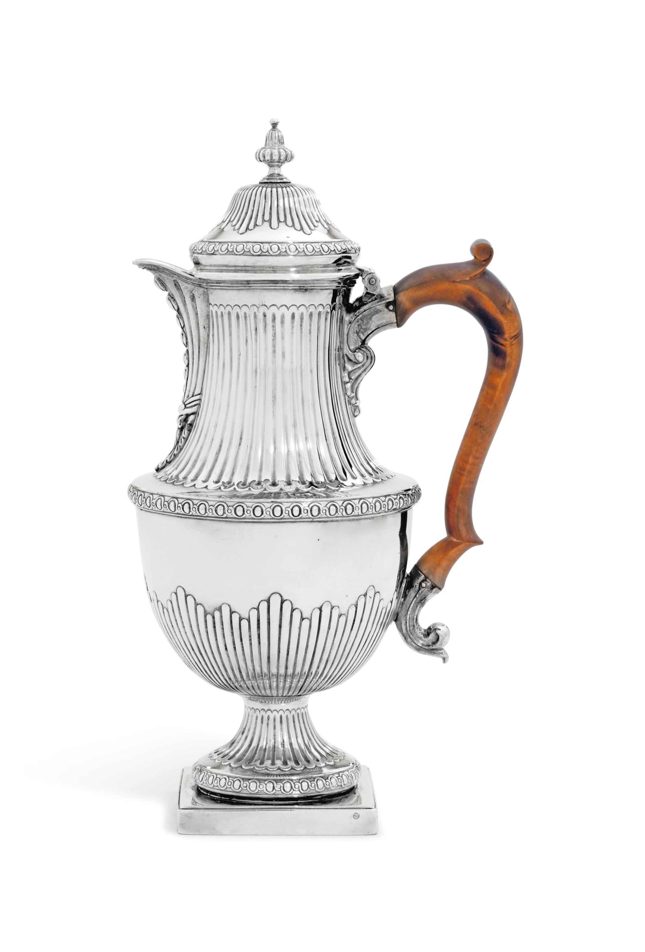 A GEORGE III SILVER COFFEE-JUG, MARK OF ROBERT ALBIN COX, LONDON, 1772 ...