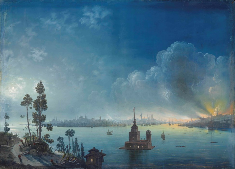 Carlo Bossoli (Italian, 1815-1884), Constantinople - a view across the ...