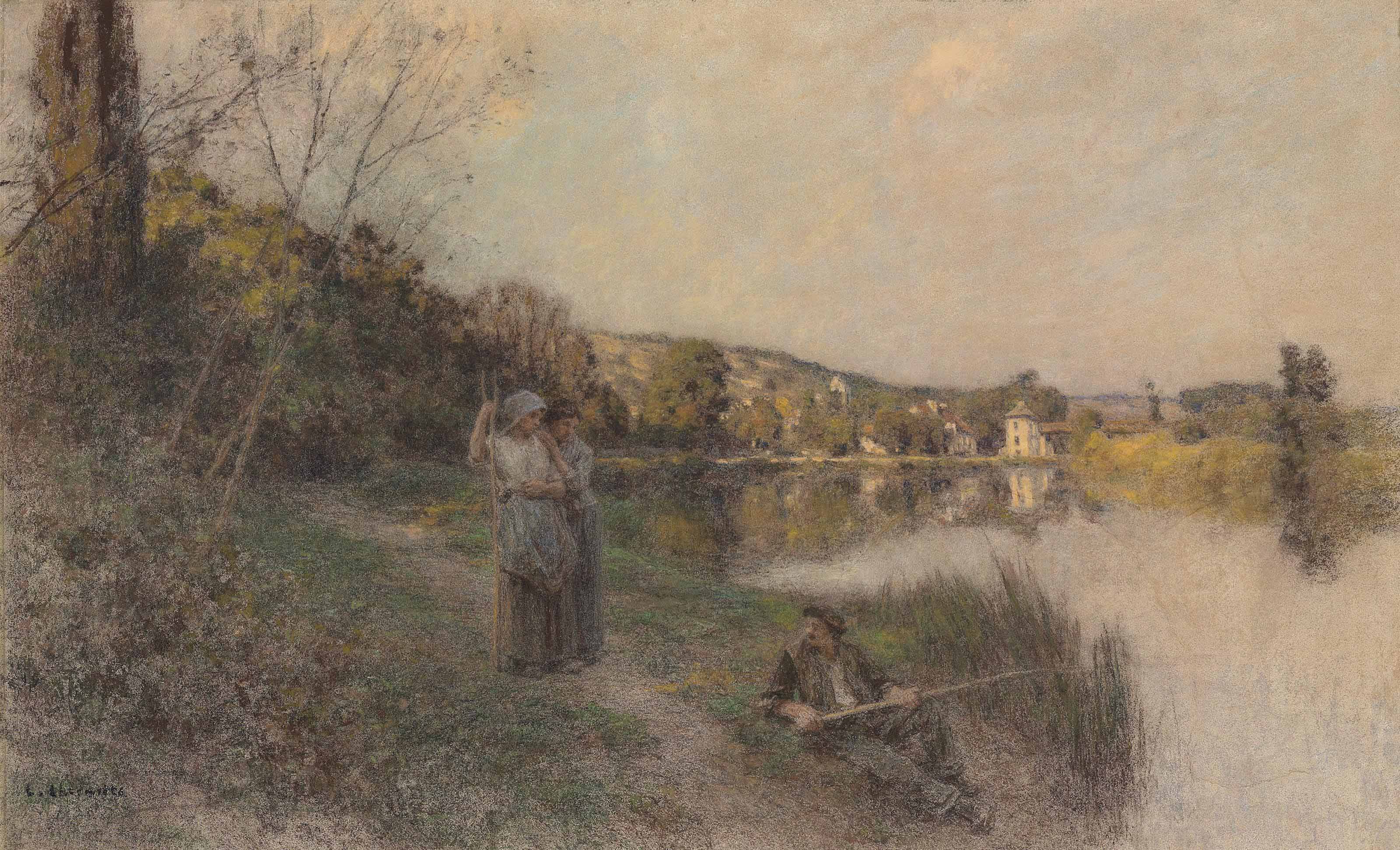 Léon Augustin Lhermitte (French, 1844-1925) , Fin de belle journée ...