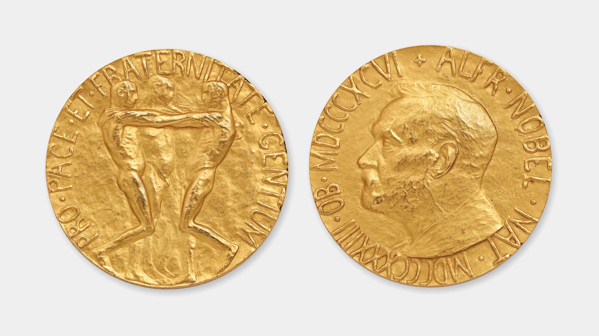NOBEL PRIZE MEDAL. Nobel Peace Prize Medal awarded in 1909 to Auguste ...