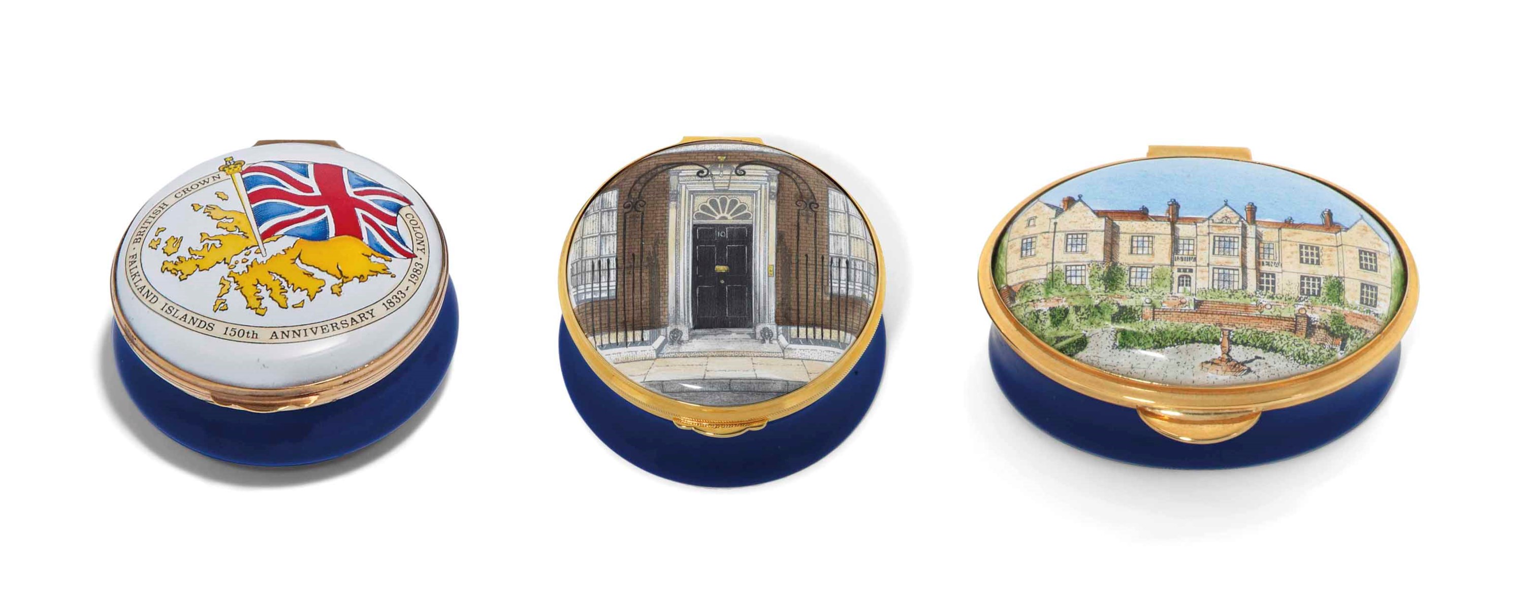 THREE ENAMEL BOXES, 1980s | Christie's