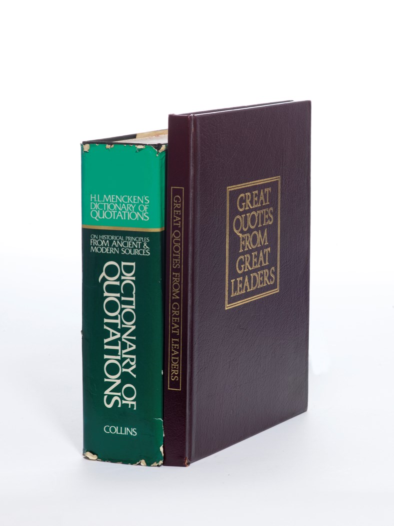 MENCKEN, H.L. Dictionary of Quotations. London: Collins, 1982. 4 ...