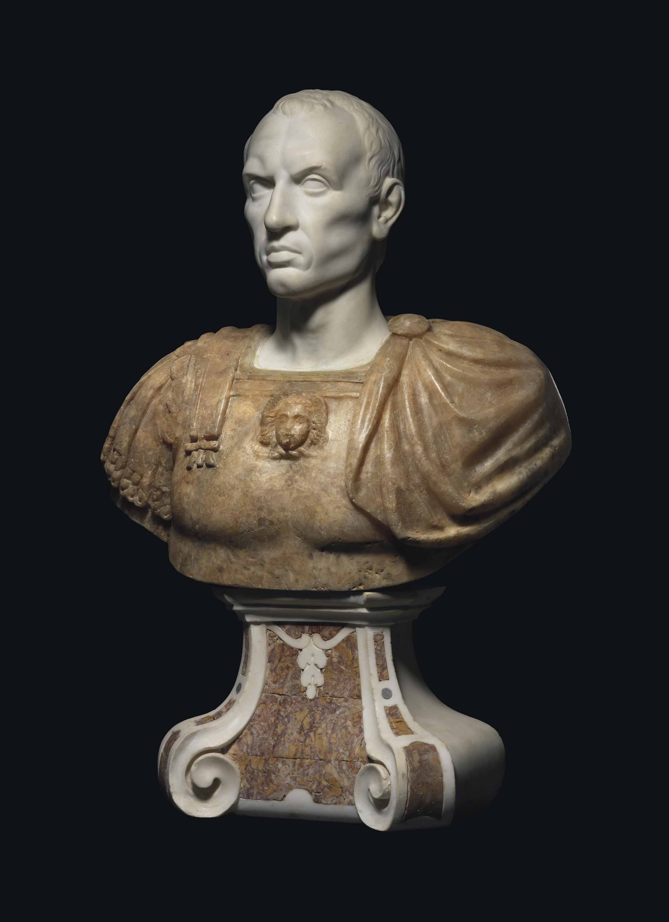 julius caesar bust marble